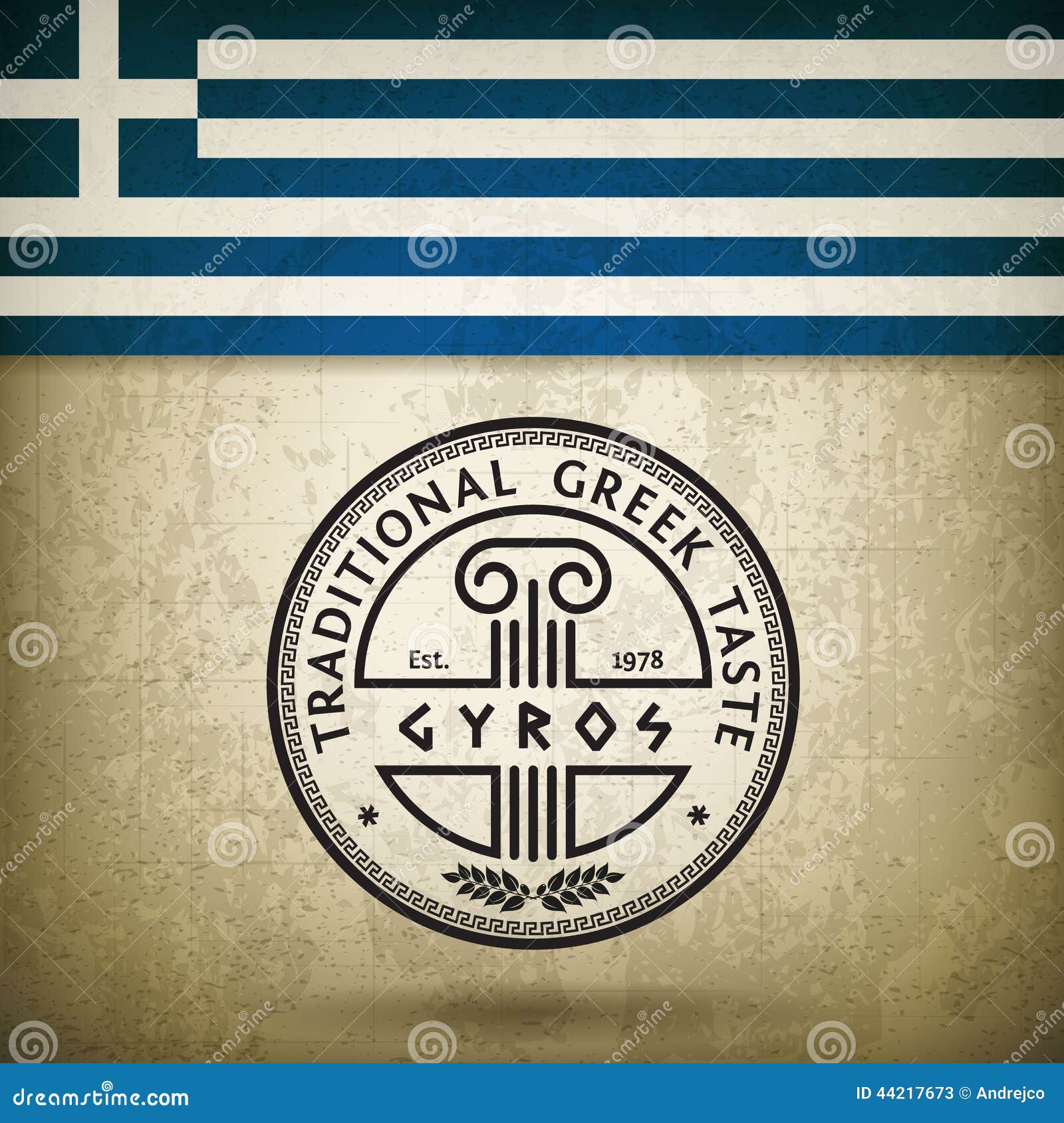 Gyros stock vector. Illustration of design, retro, fast - 44217673