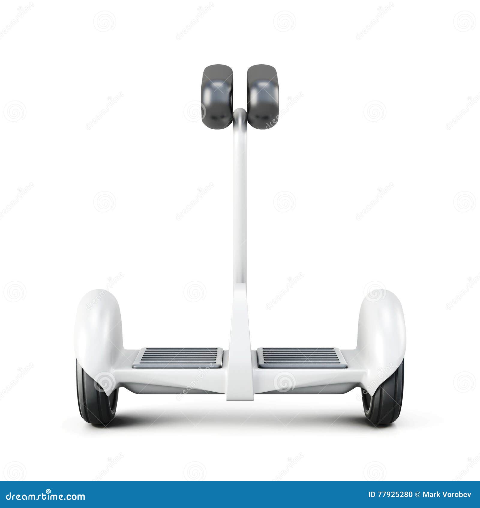 Gyroscooter with Handle Front View. 3d Rendering Stock Illustration ...