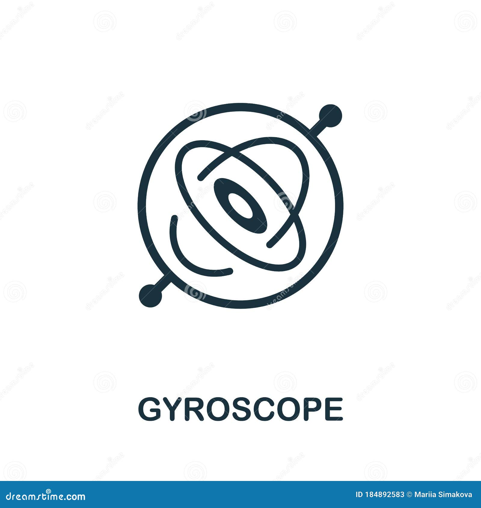 Gyroscope Icon. Simple Element from Sensors Icons Collection Stock ...