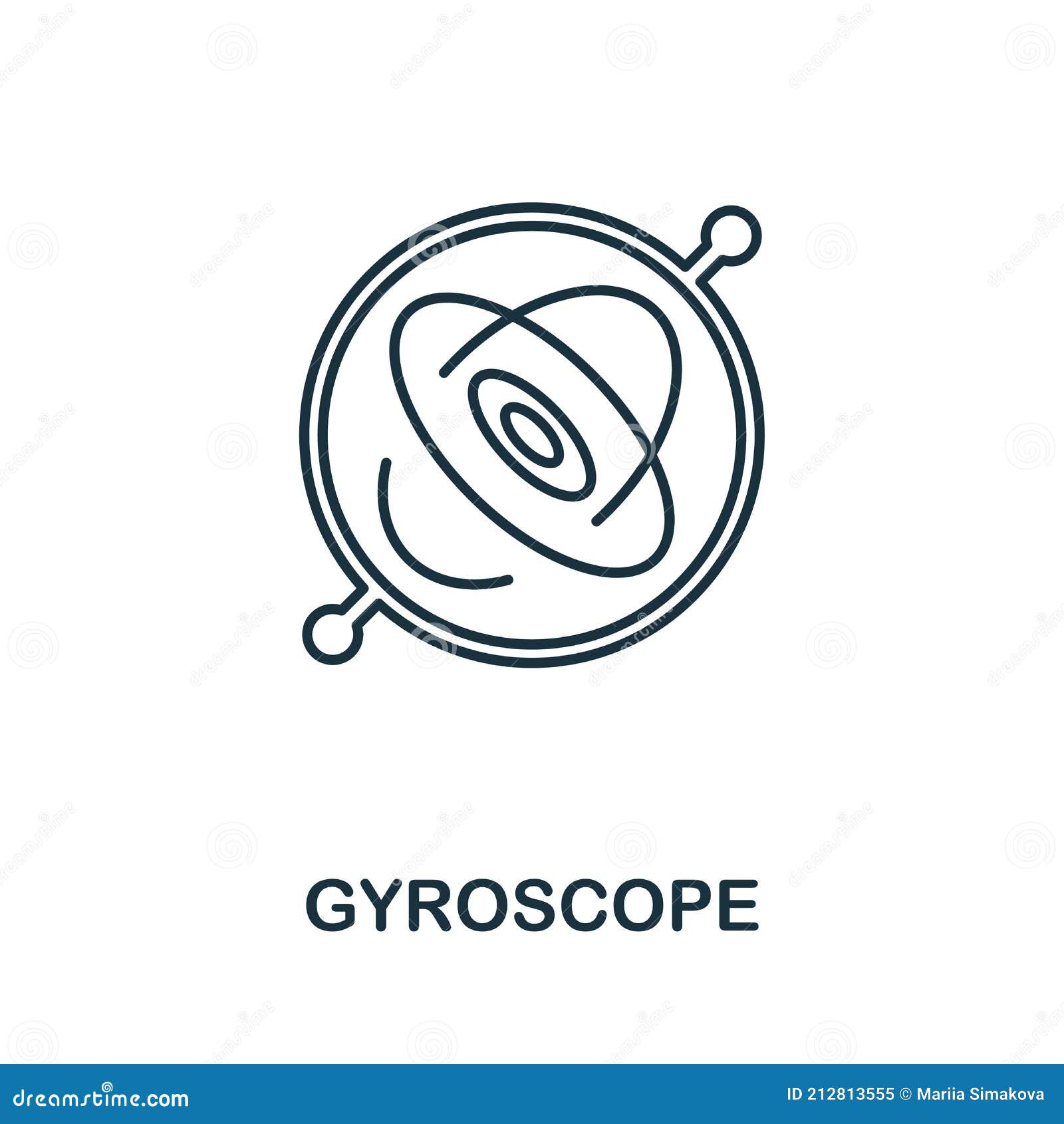 Gyroscope Icon. Simple Element from Sensors Icons Collection Stock Vector - Illustration of icon ...