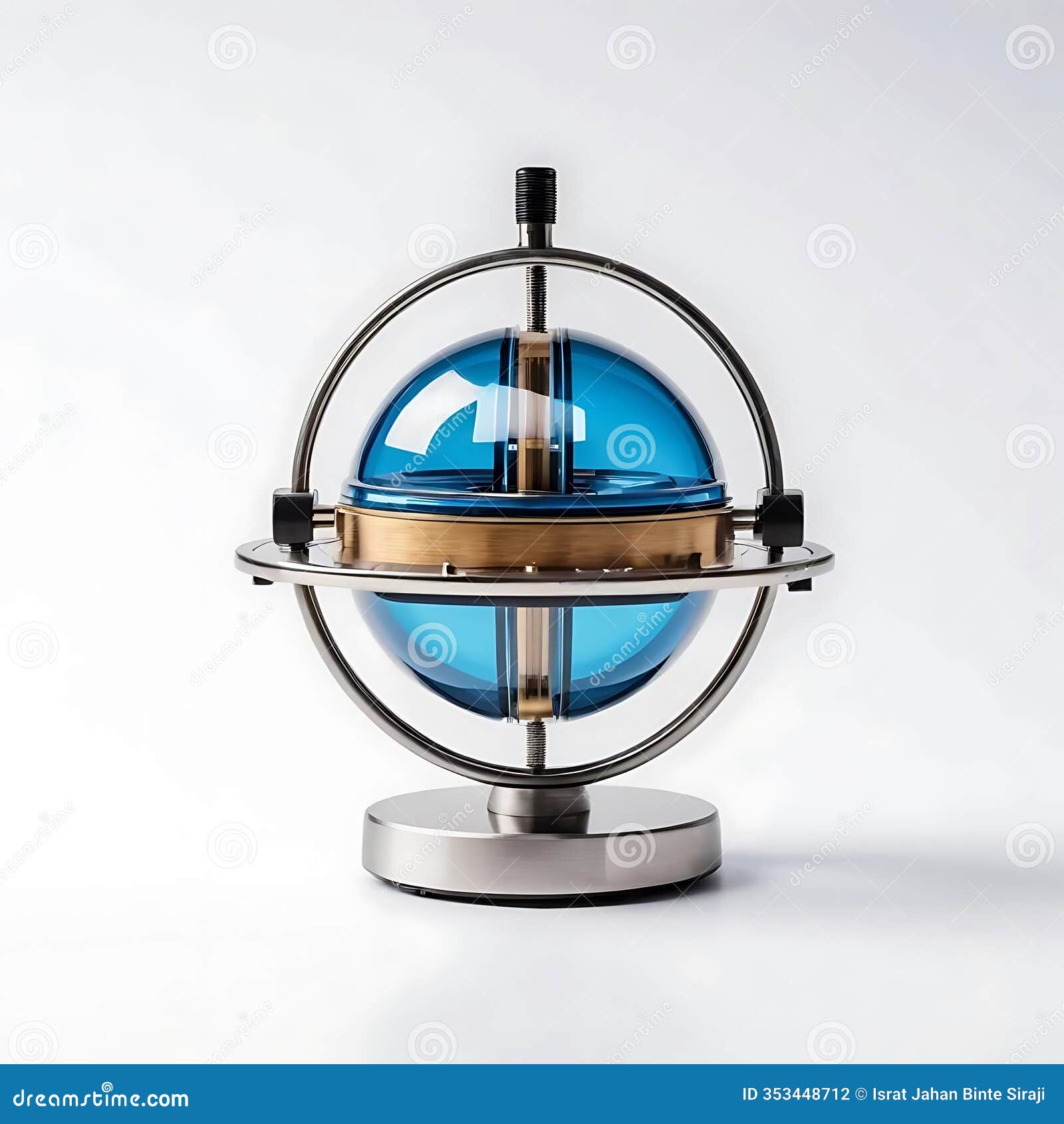 Gyroscope Isolated on a White Background Stock Photo - Image of bronze ...