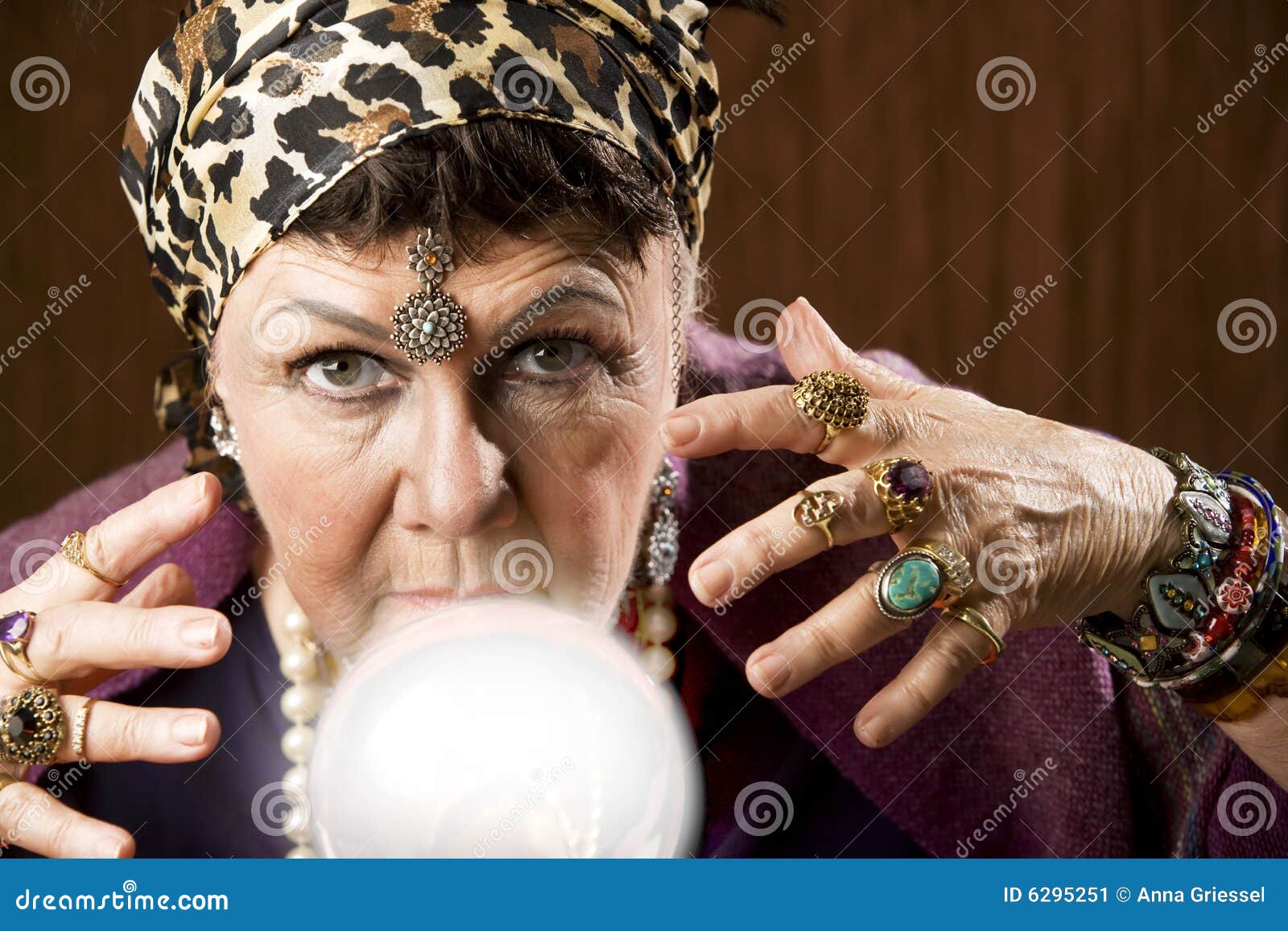 Gyspy with a crystal ball stock image. Image of fortune - 6295251