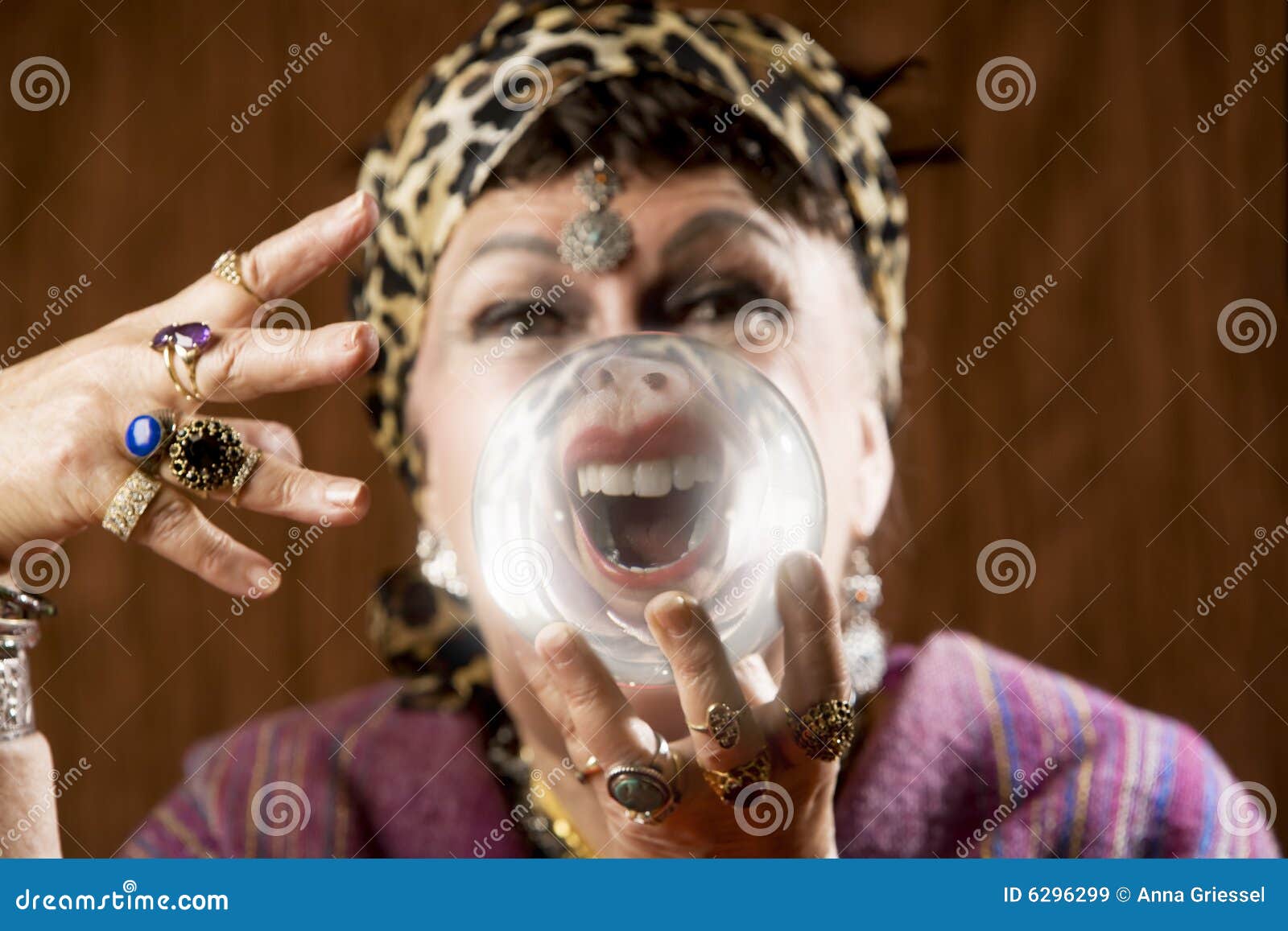Gyspy with a crystal ball stock image. Image of divination - 6296299