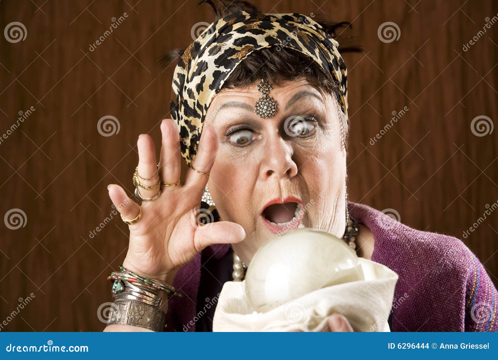 Gyspy with a crystal ball stock photo. Image of fortune - 6296444