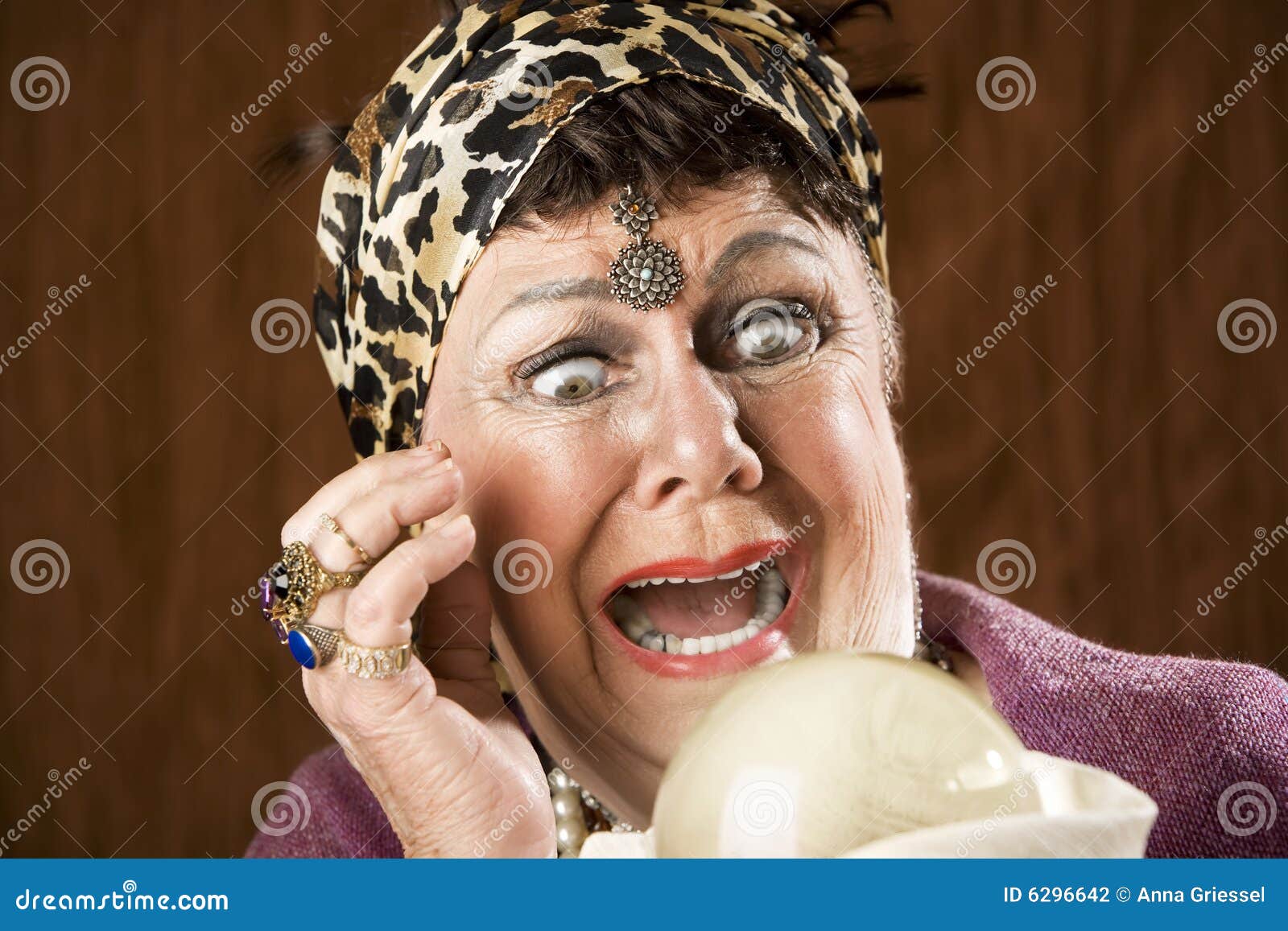 Gyspy with a crystal ball stock photo. Image of female - 6296642