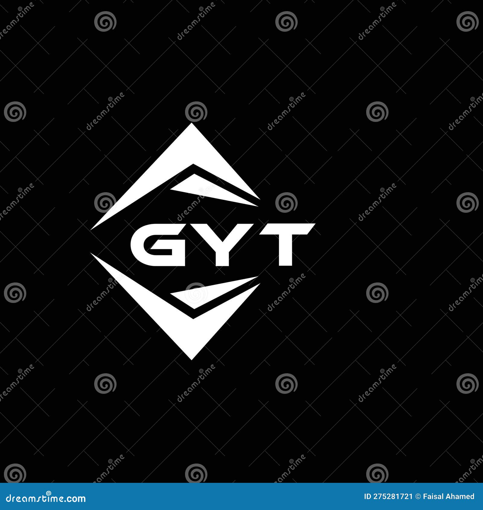 GYT Abstract Technology Logo Design on Black Background. GYT Creative ...