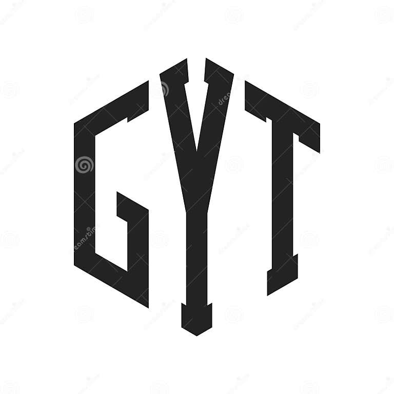 GYT Logo Design. Initial Letter GYT Monogram Logo Using Hexagon Shape ...