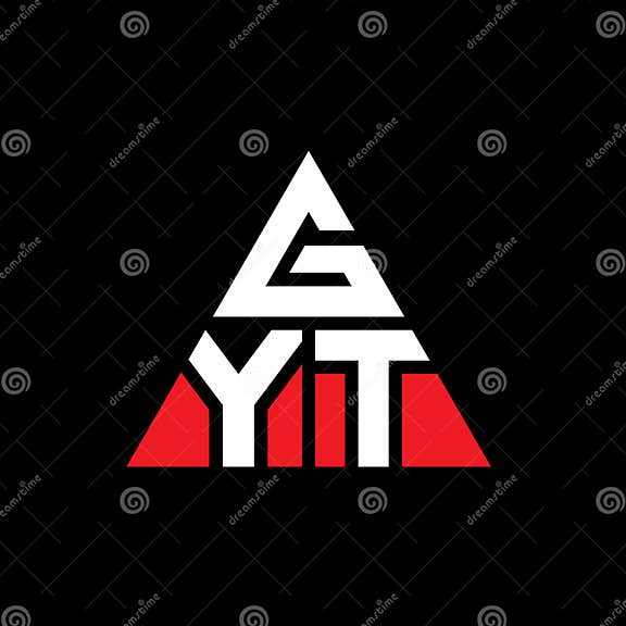 GYT Triangle Letter Logo Design with Triangle Shape. GYT Triangle Logo ...