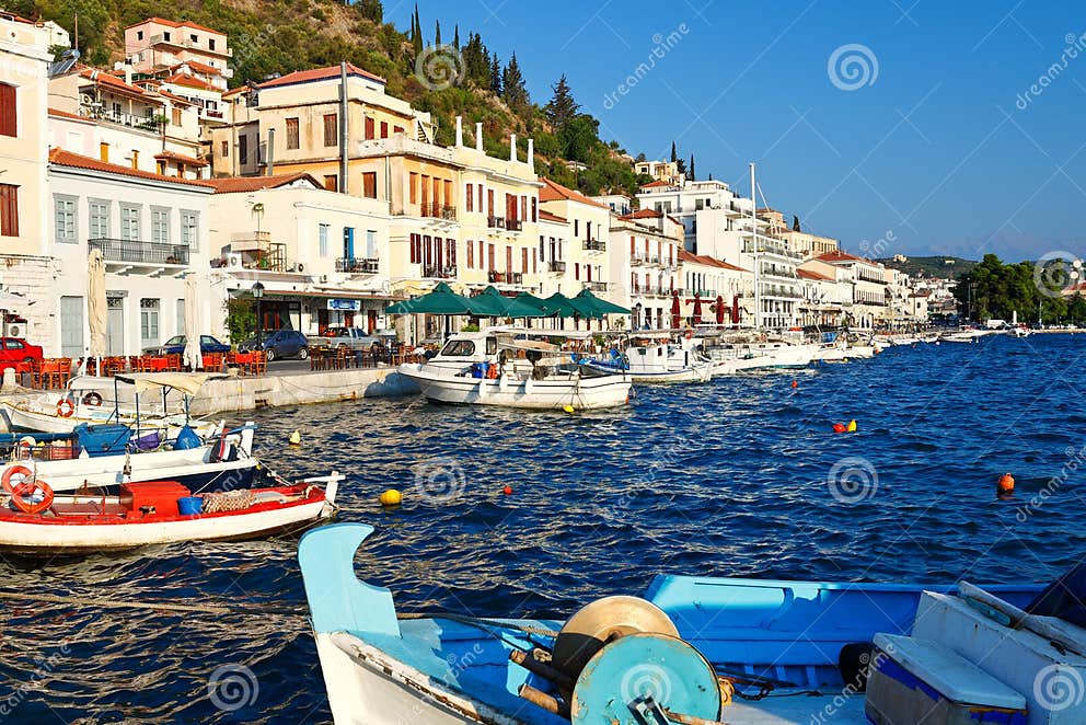 Gytheio, Greece stock photo. Image of blue, house, greek - 24752586