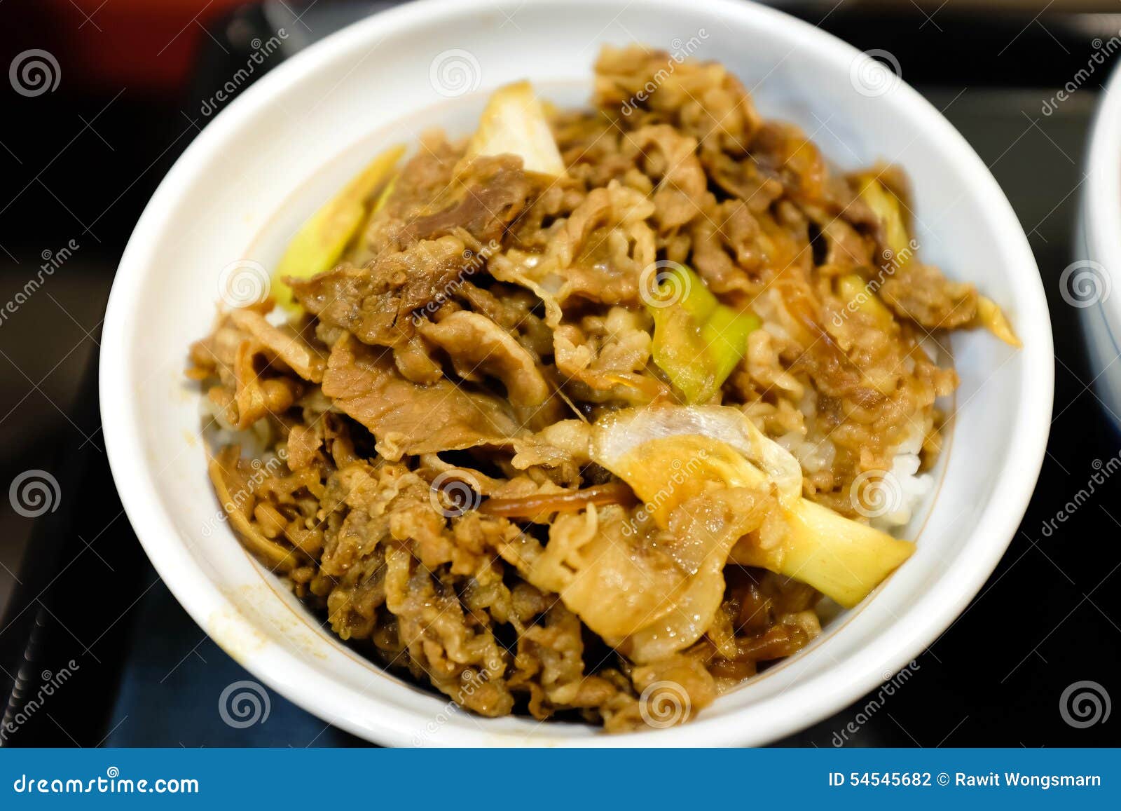 Gyudon - Japanese Food with Beef Stock Photo - Image of yakiniku, meat ...