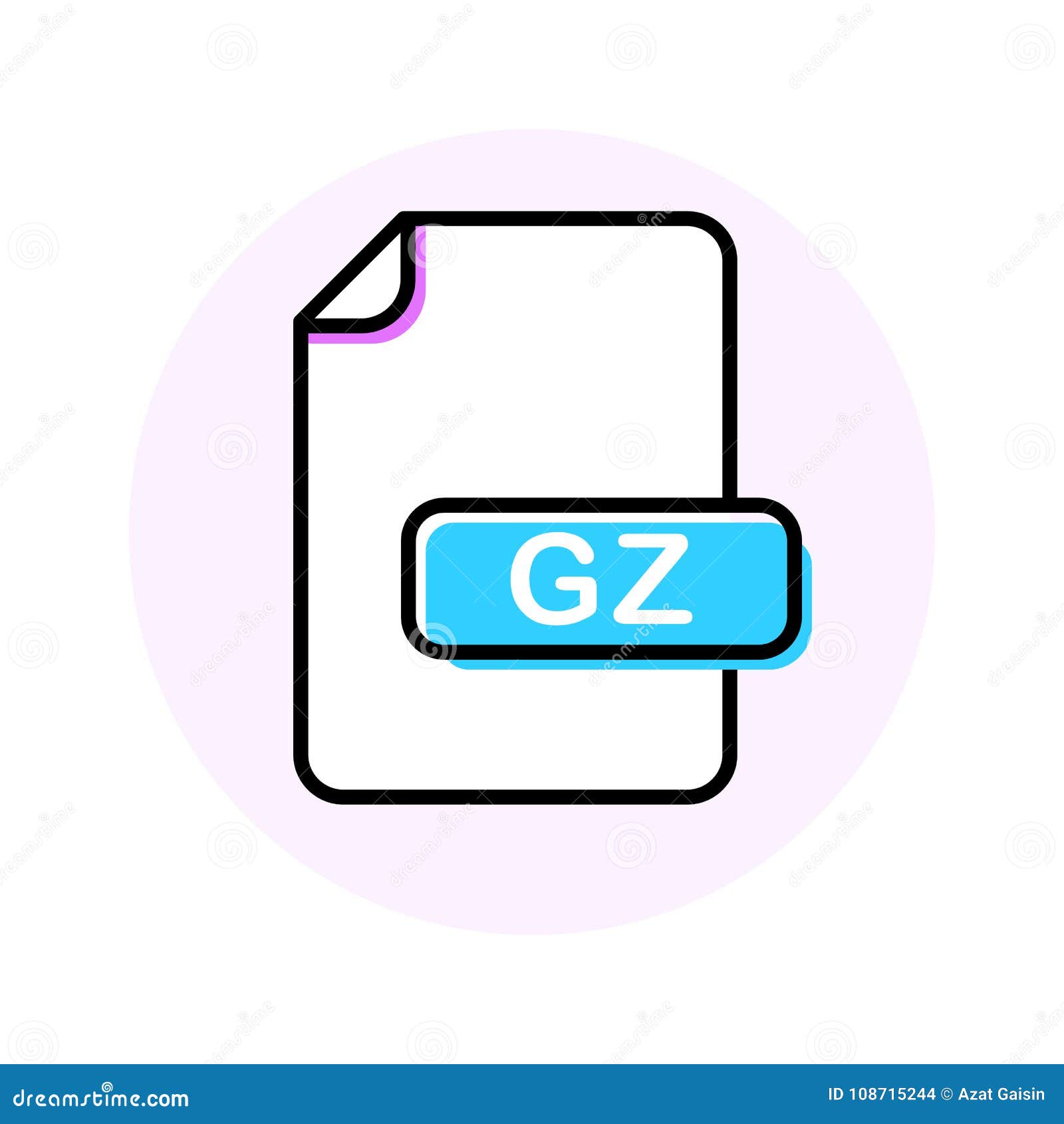 GZ File Format, Extension Color Line Icon Stock Vector - Illustration ... GZ File Format, Extension Color Line Icon Stock Vector - Illustration ...
