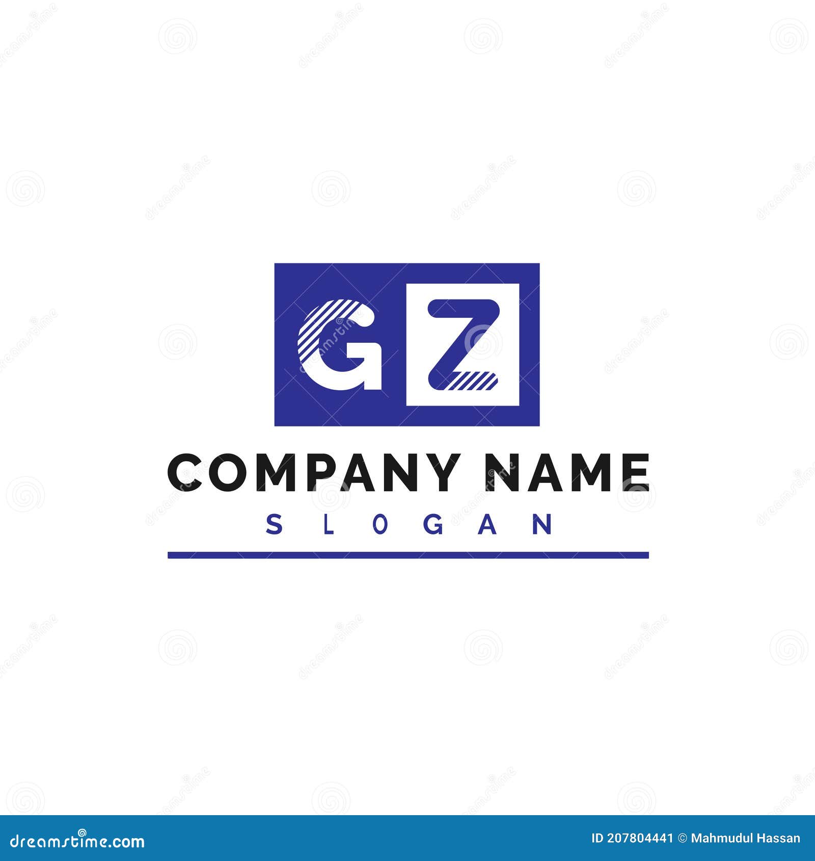 GZ Letter Logo Design. GZ Letter Logo Vector Illustration - Vector ...