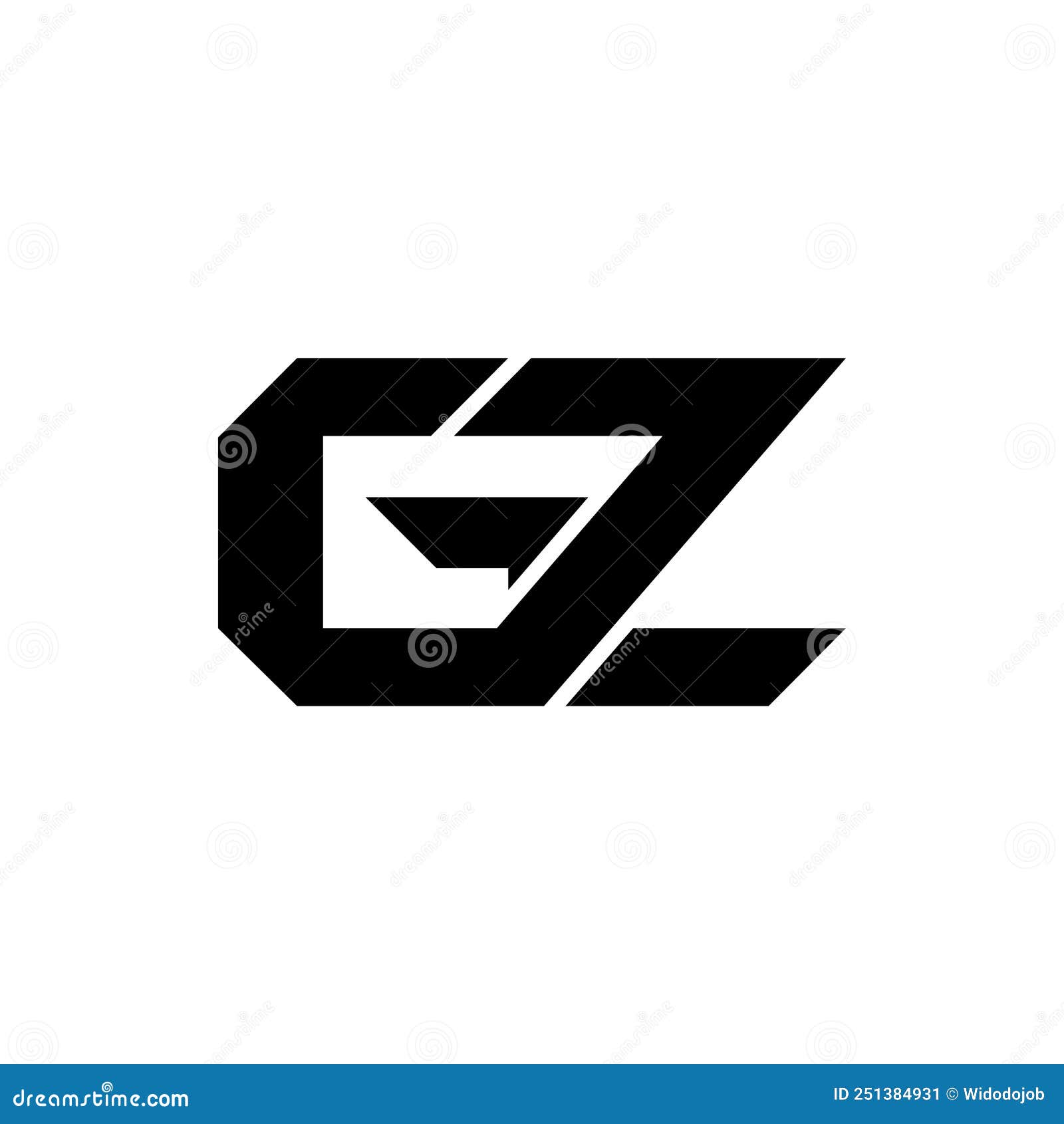 GZ logo design vector stock vector. Illustration of text - 251384931