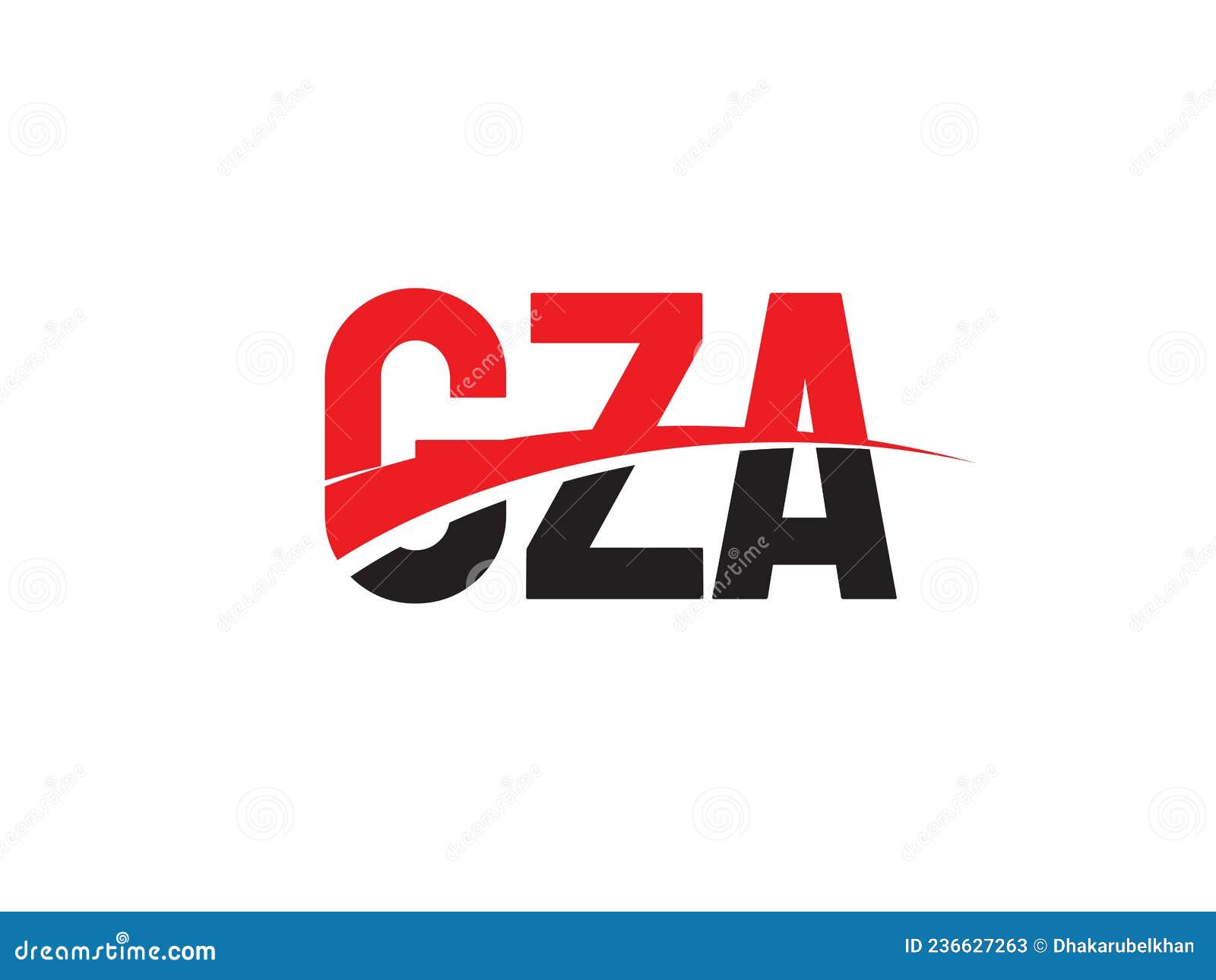 GZA Letter Initial Logo Design Vector Illustration Stock Vector ...