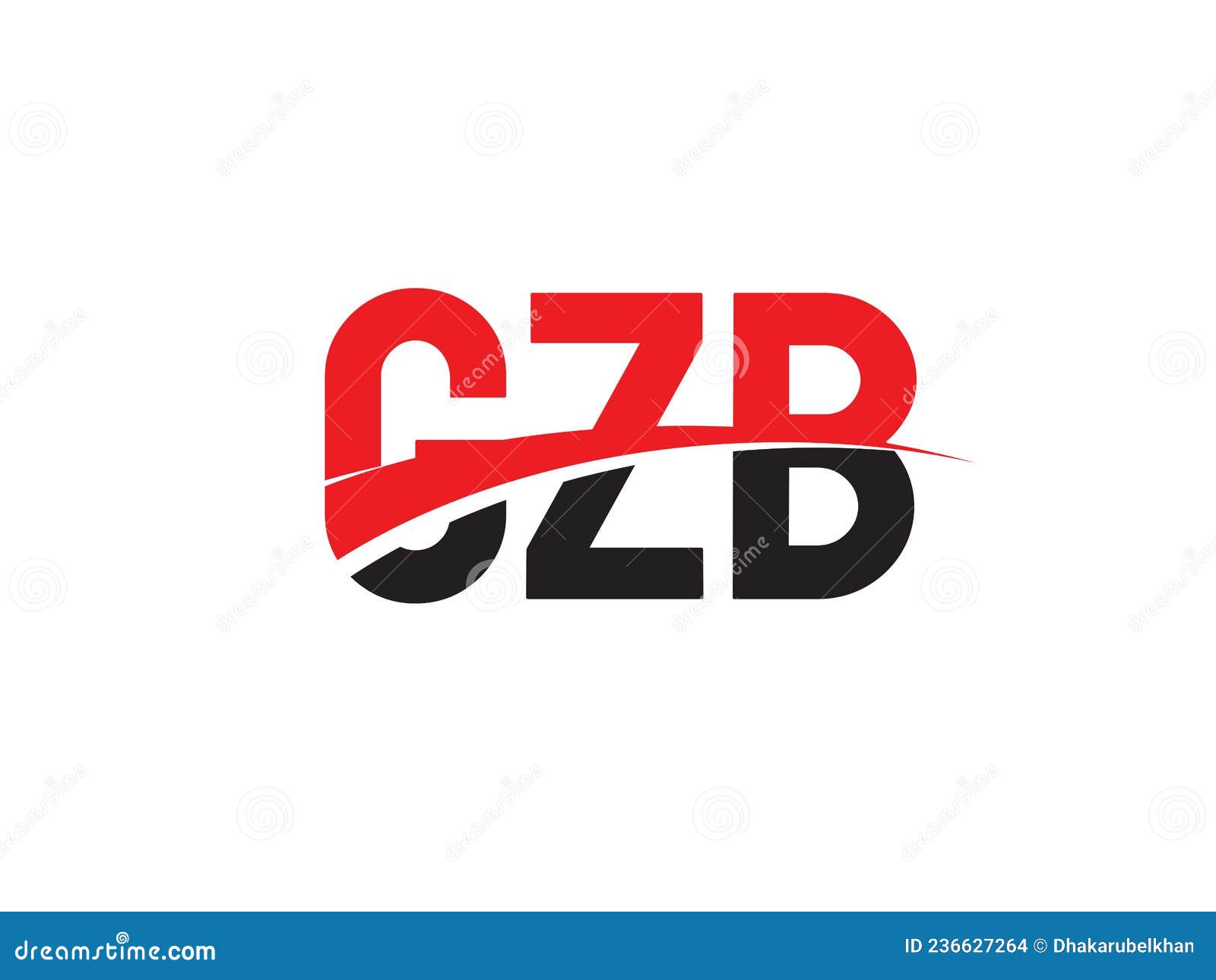 GZB Letter Initial Logo Design Vector Illustration Stock Vector ...