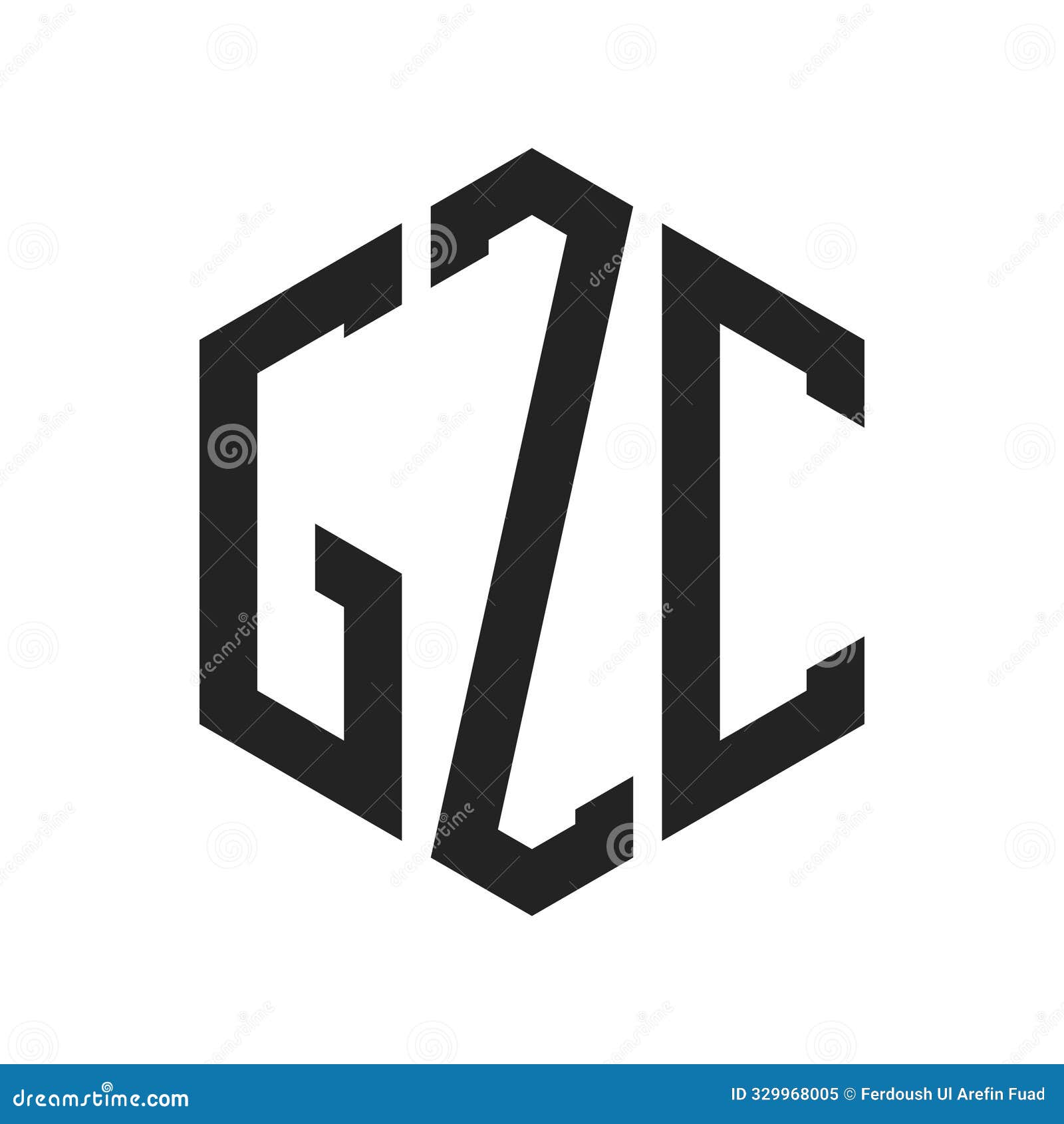 GZC Logo Design. Initial Letter GZC Monogram Logo Using Hexagon Shape ...