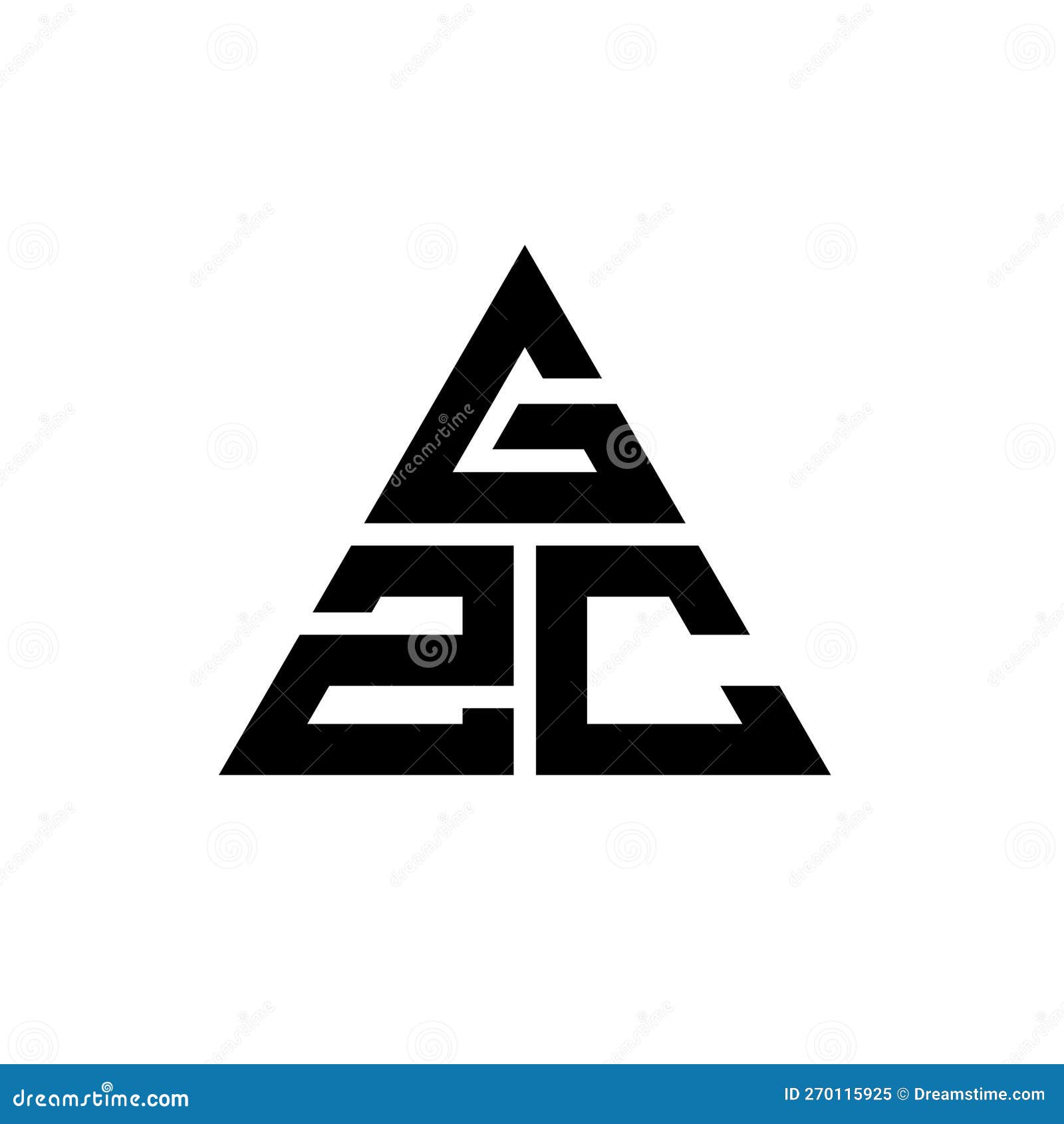 GZC Triangle Letter Logo Design with Triangle Shape. GZC Triangle Logo ...