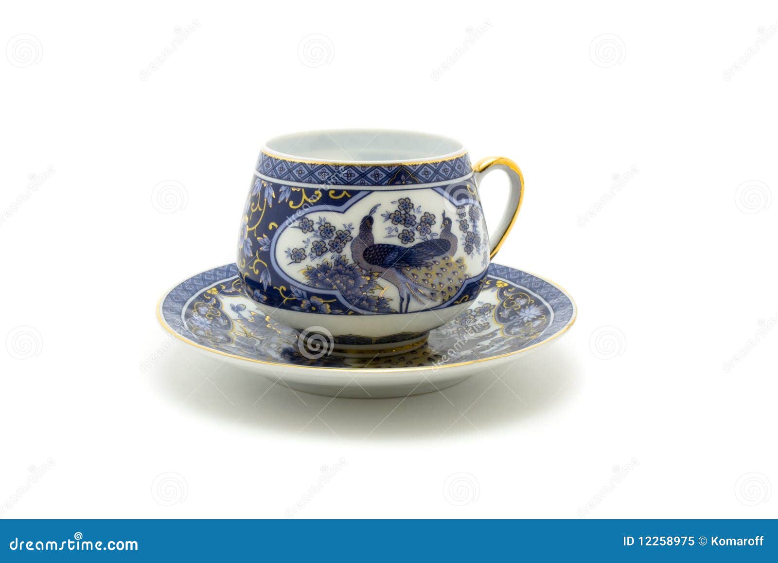 Gzhel stock image. Image of ceramic, folk, decorative - 12258975