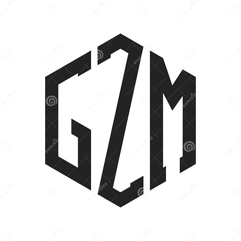 GZM Logo Design. Initial Letter GZM Monogram Logo Using Hexagon Shape ...