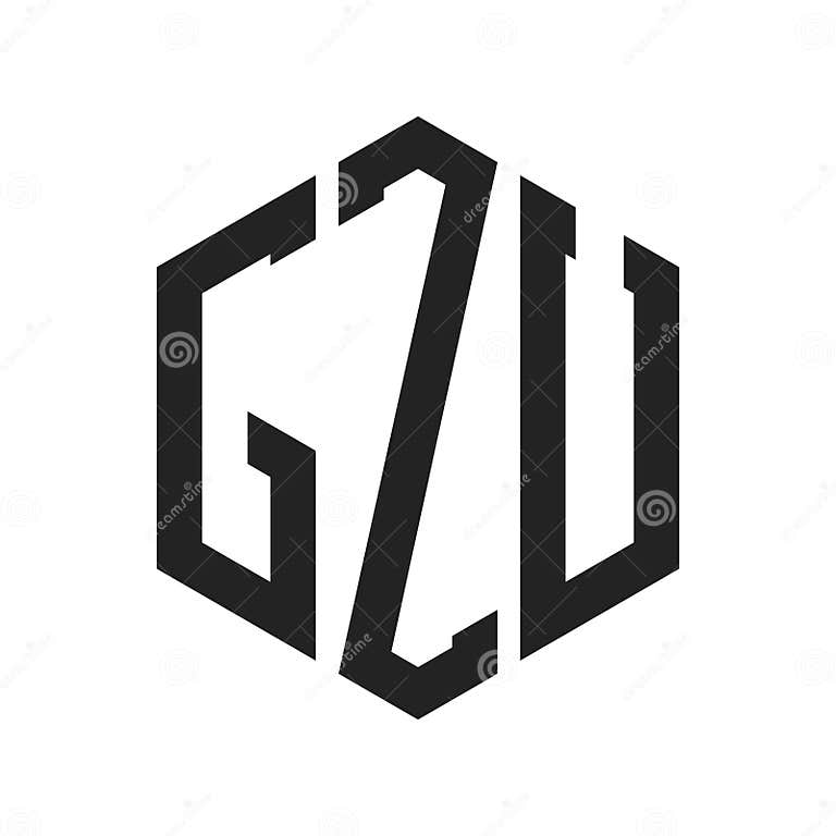 GZU Logo Design. Initial Letter GZU Monogram Logo Using Hexagon Shape ...