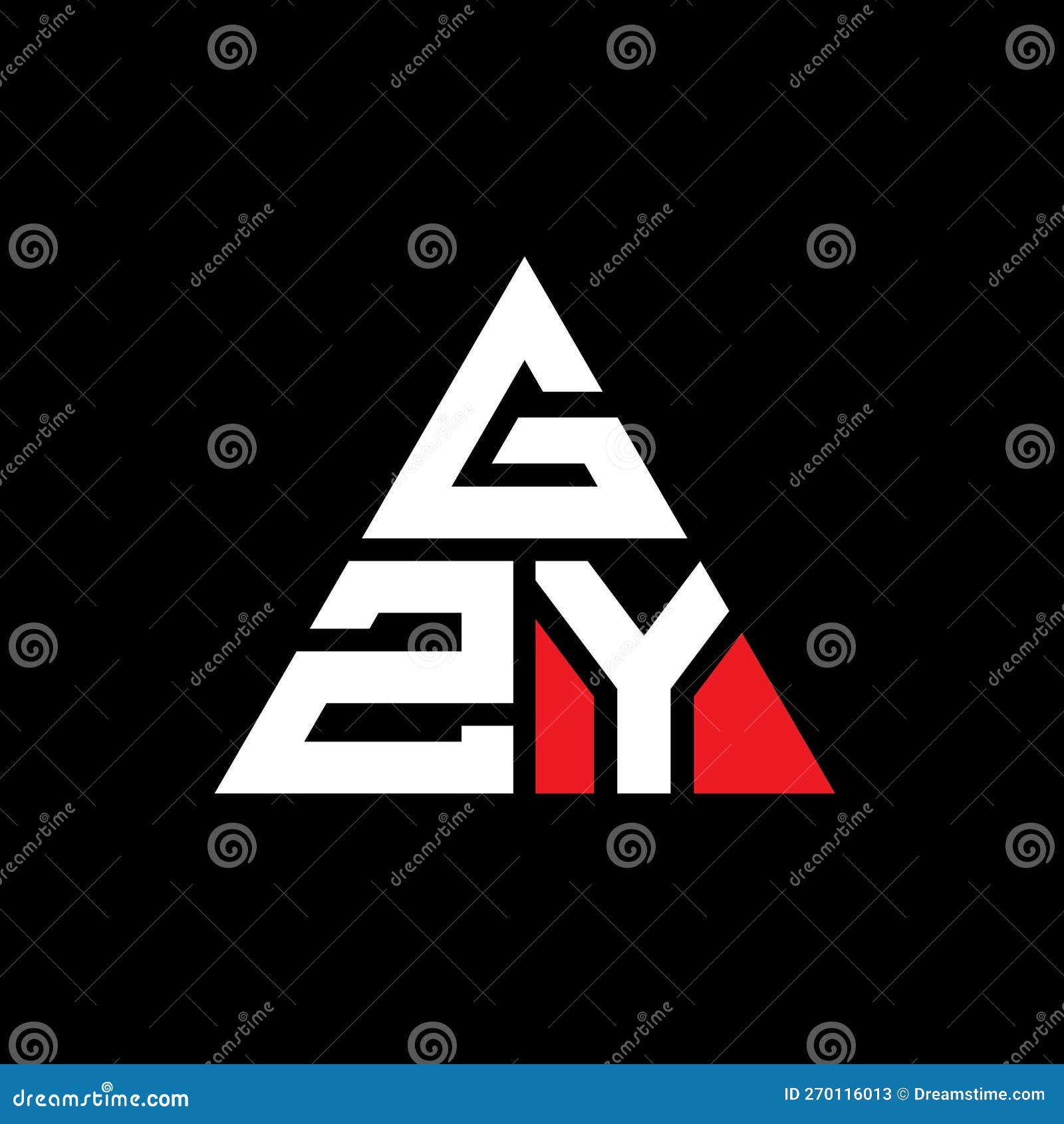 GZY Triangle Letter Logo Design with Triangle Shape. GZY Triangle Logo ...