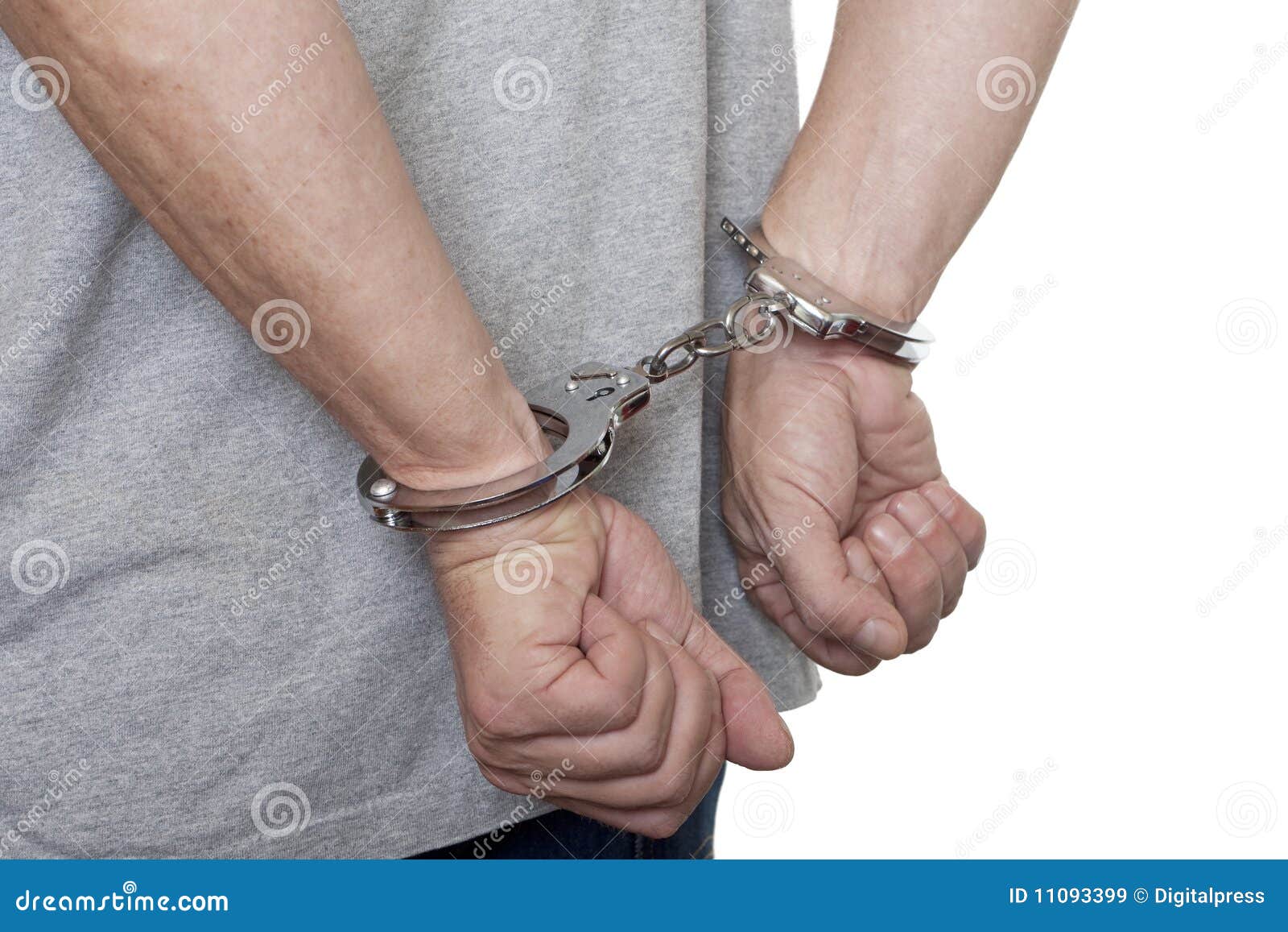 Hände in den Handschellen stockbild. Bild von sicherheit - 11093399