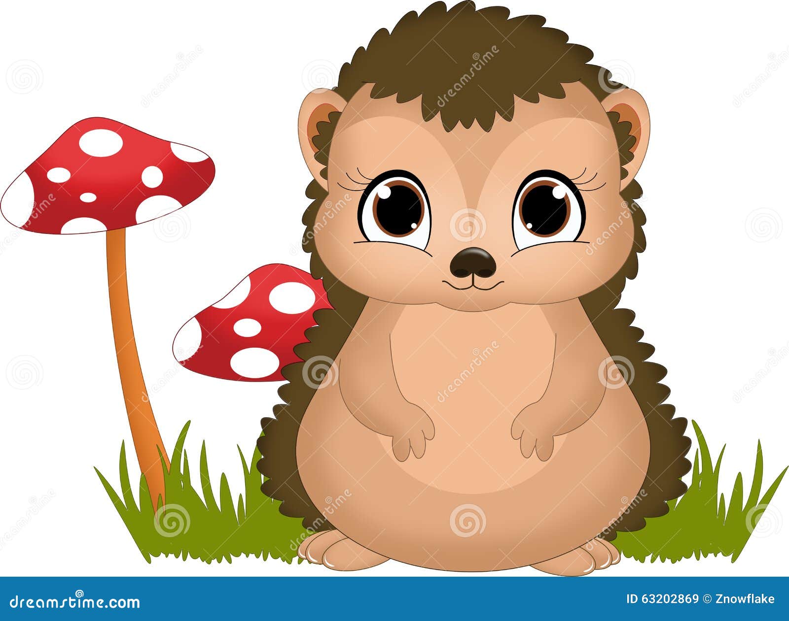 Hérisson de bébé illustration stock. Illustration du mignon - 63202869