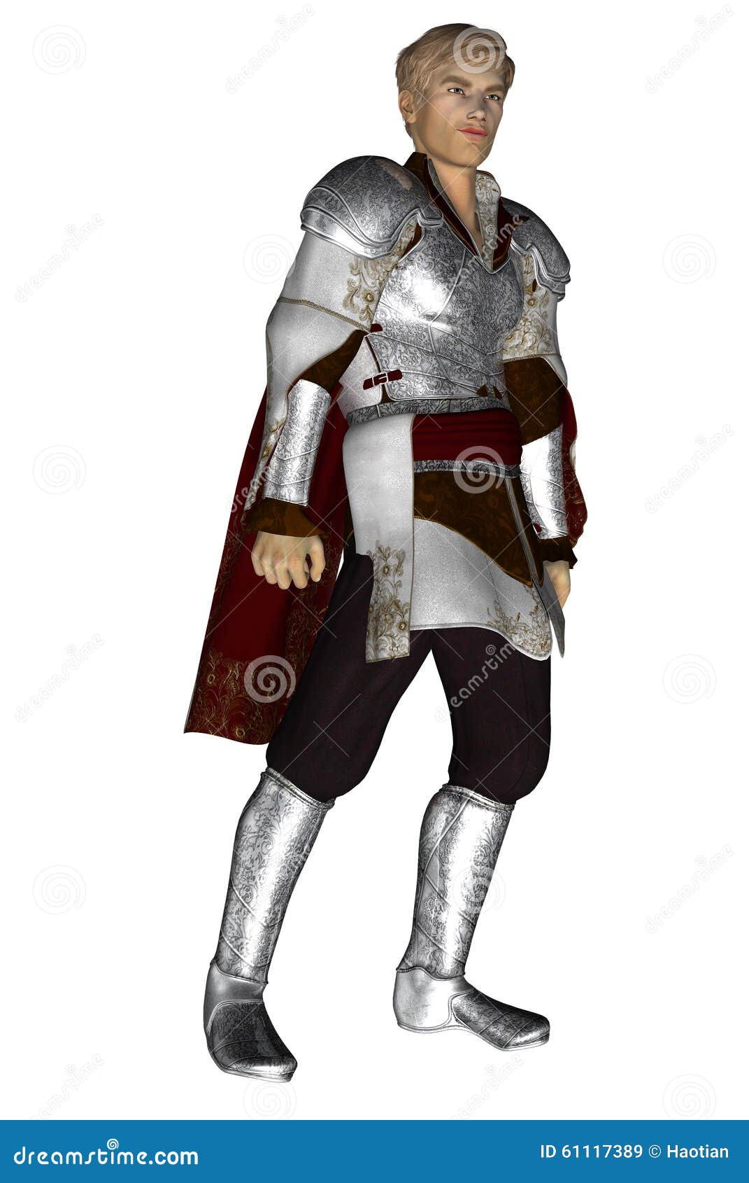 Höflicher blonder Ritter stock abbildung. Illustration von ...