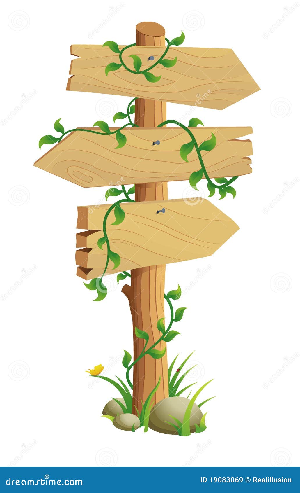 Hölzerner Wegweiser vektor abbildung. Illustration von karikatur - 19083069