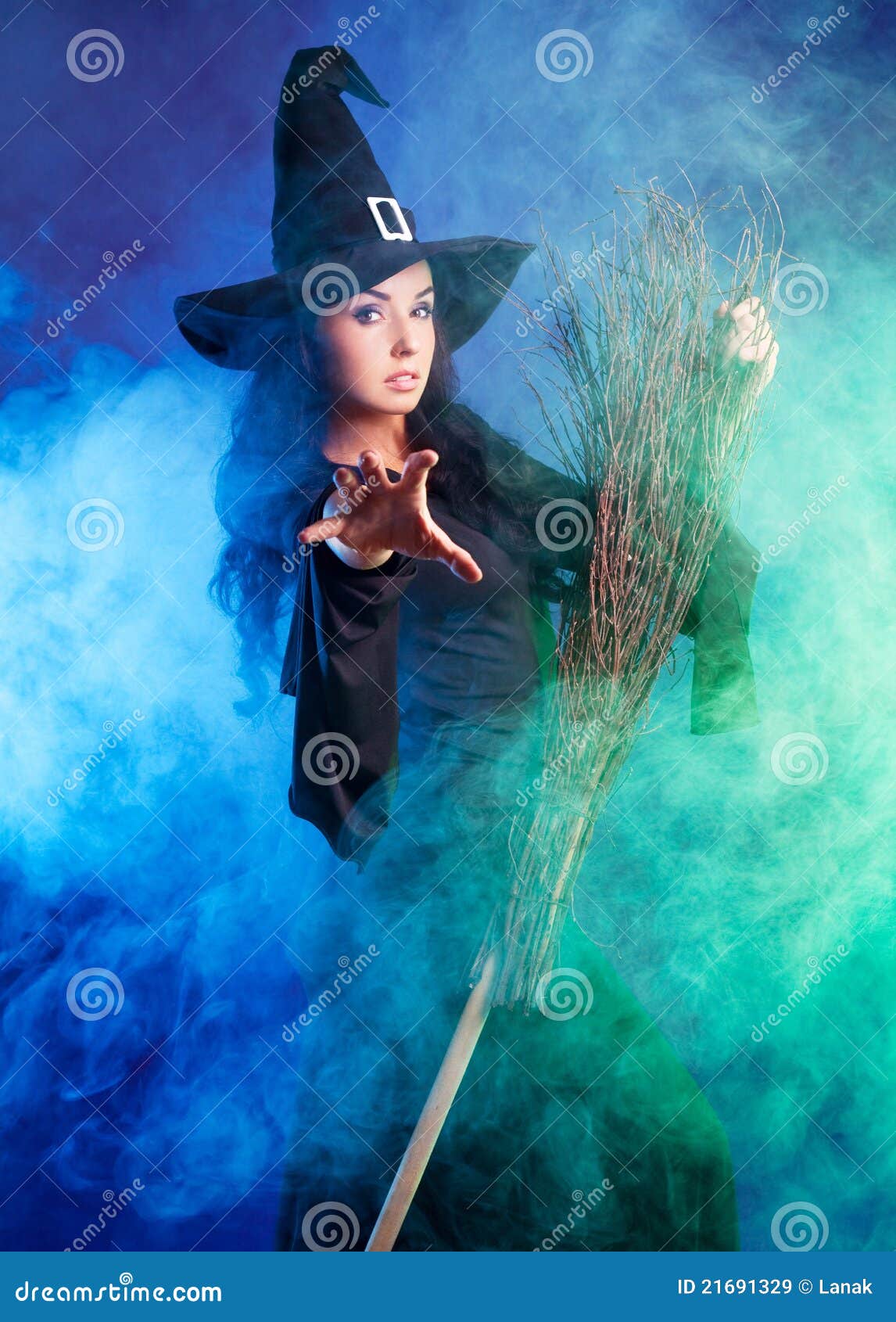 Hübsche Hexe stockbild. Bild von halloween, geheimnisvoll - 21691329