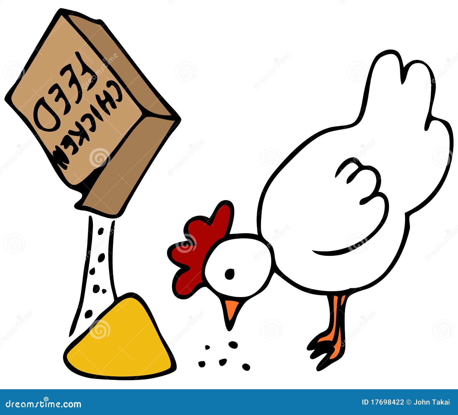 Hühnerfutter vektor abbildung. Illustration von henne - 17698422