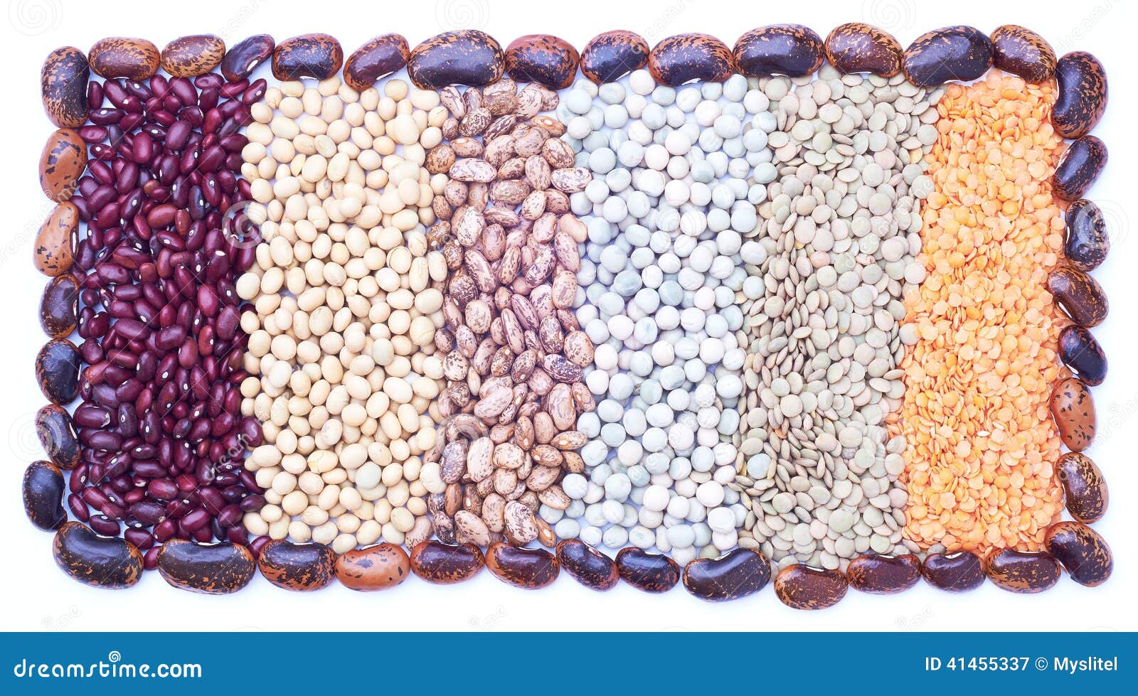Leguminosen stockbild. Bild von farbe, zeile, linsen - 41455337