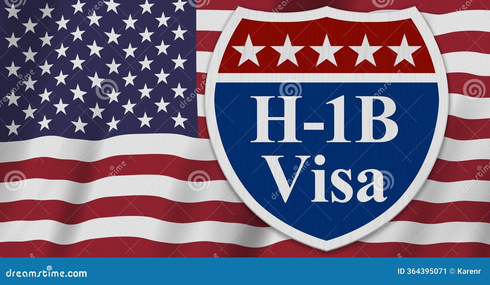L-1A Visa On A USA Flag Background, 3D Rendering. United States Of ...