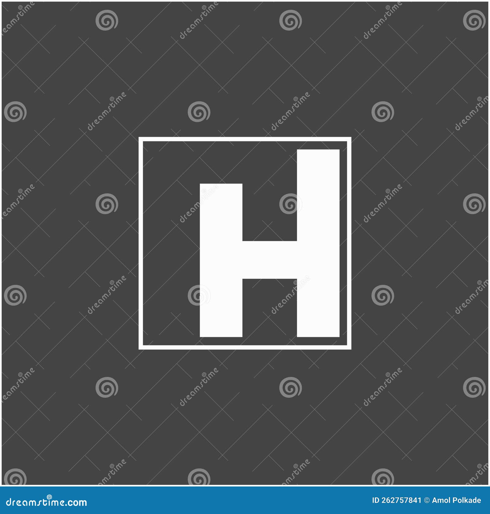 H Brand Name Initial Letter Icon. H Monogram Stock Vector ...