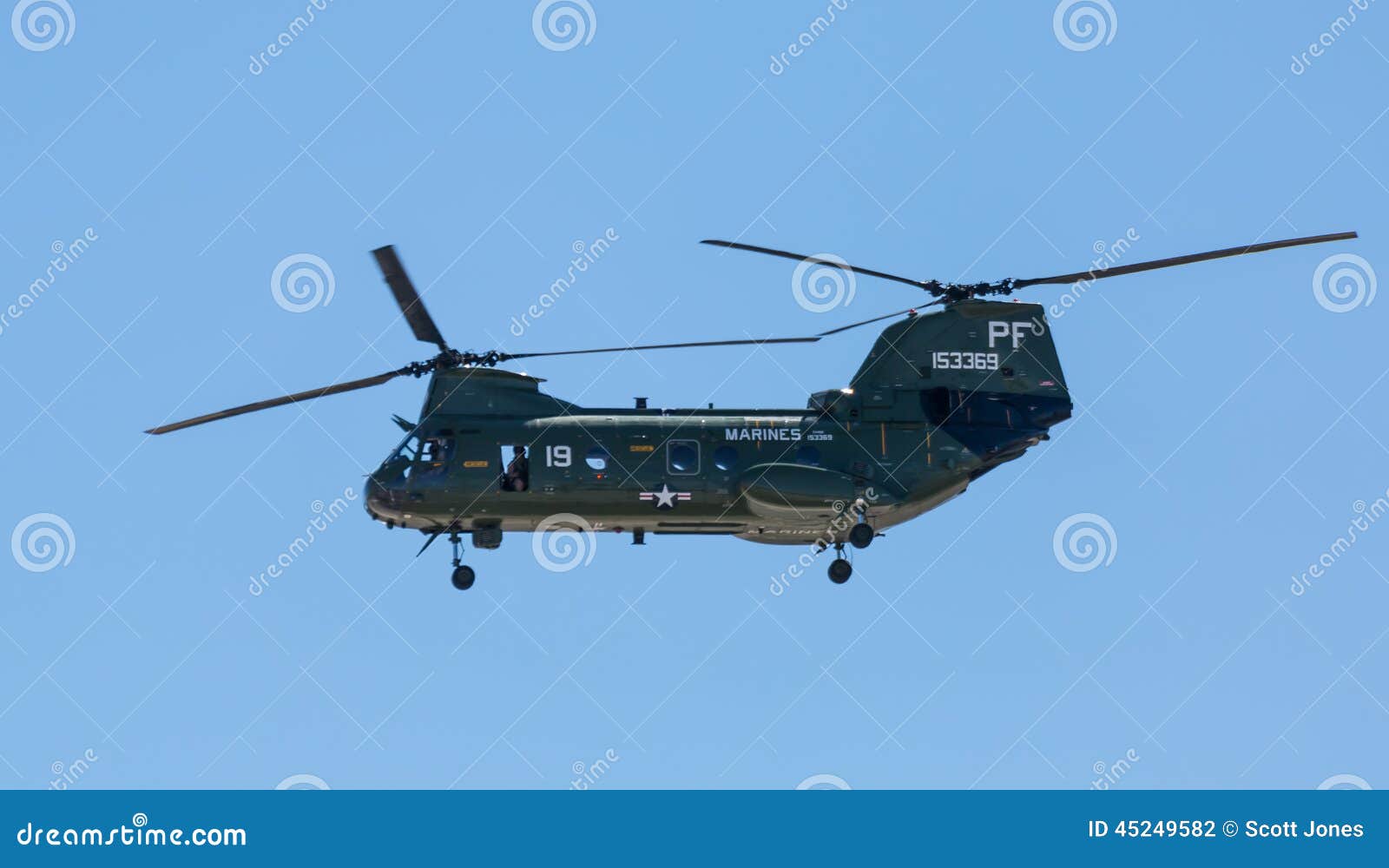 H-46 Chinook Helicopter editorial photography. Image of marine - 45249582