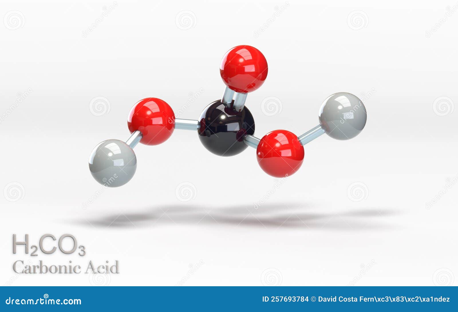 H2CO3 Carbonic Acid. Molecule With Hydrogen And Nitrogen Atoms. 3d ...
