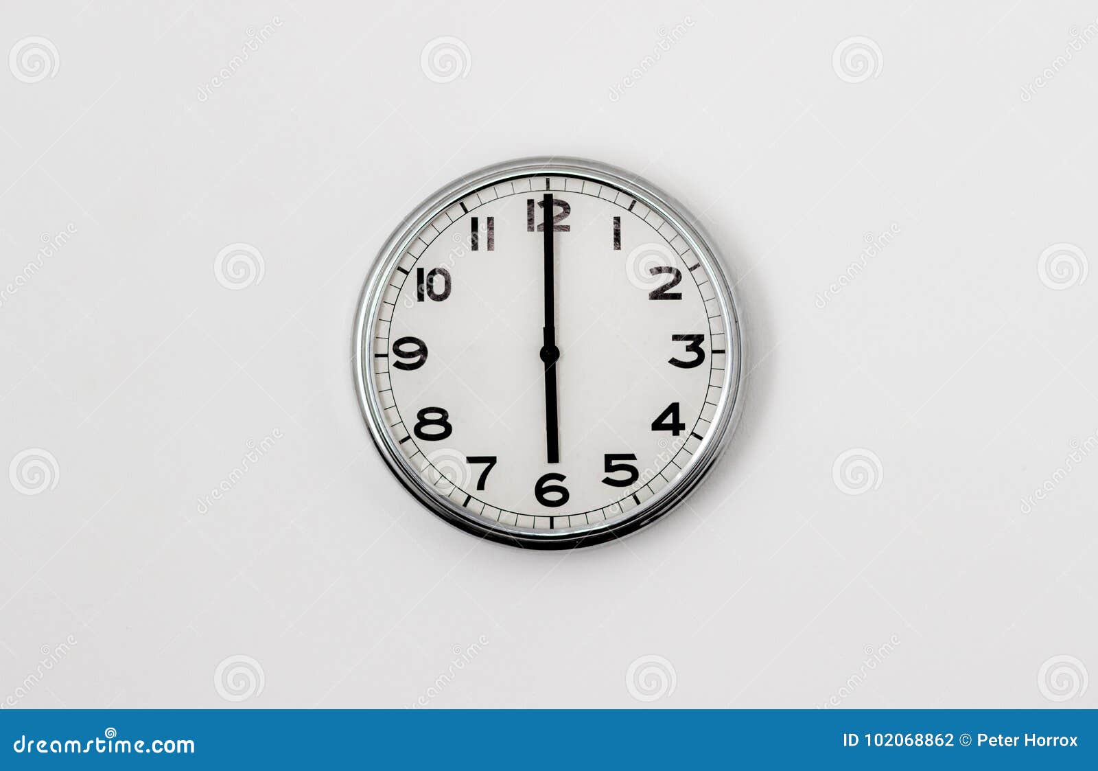 6h00 d'horloge photo stock. Image du concept, type, heure - 102068862
