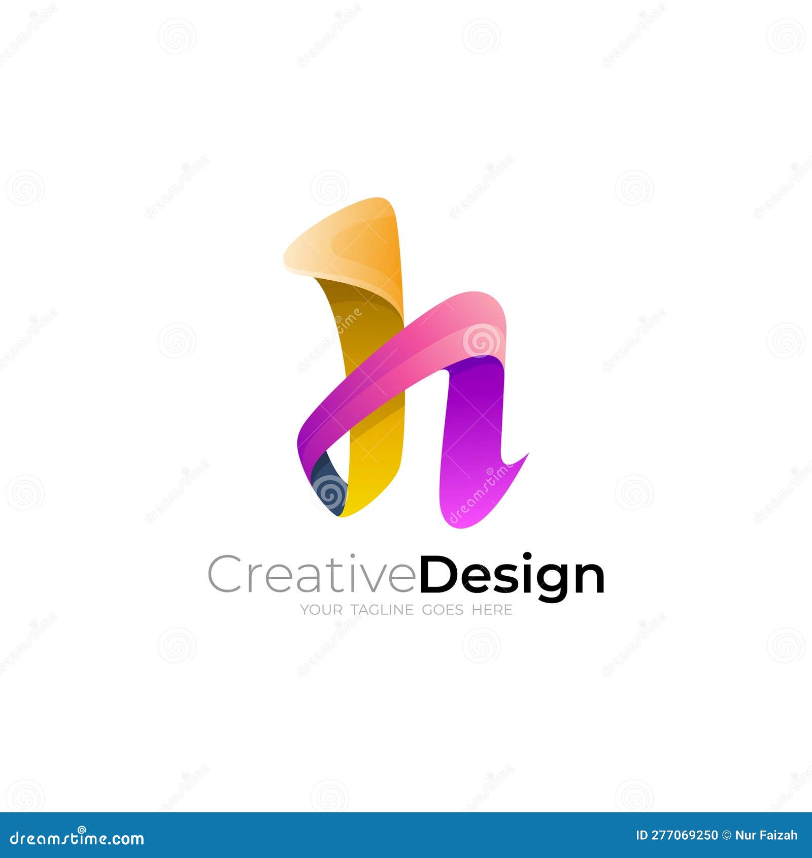 H Design Vector, Letter H Logo with Colorful Style Stock Vector ...