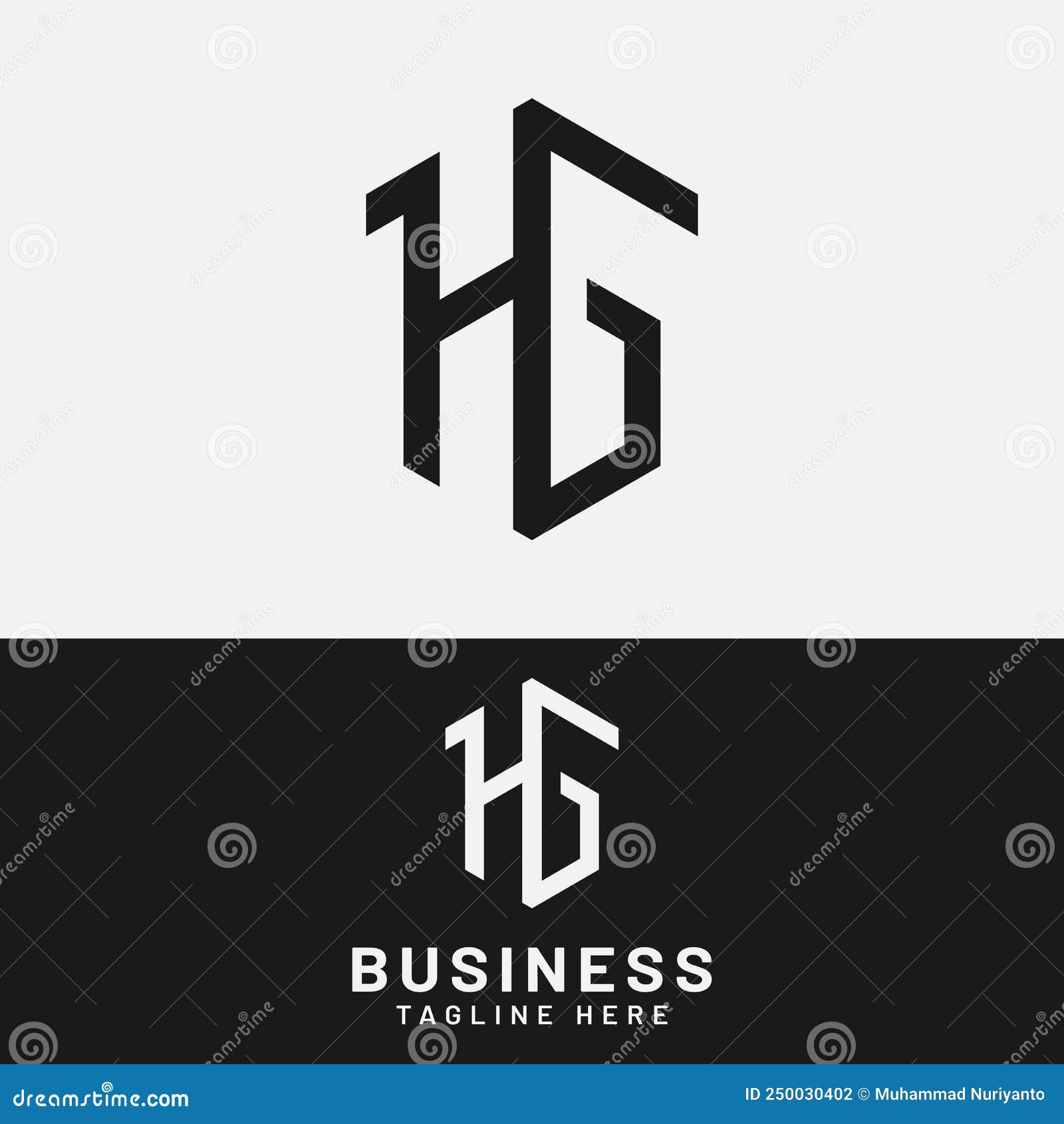 H G Hg Letra Alta Monograma Plantilla De Diseño Inicial Del Logotipo