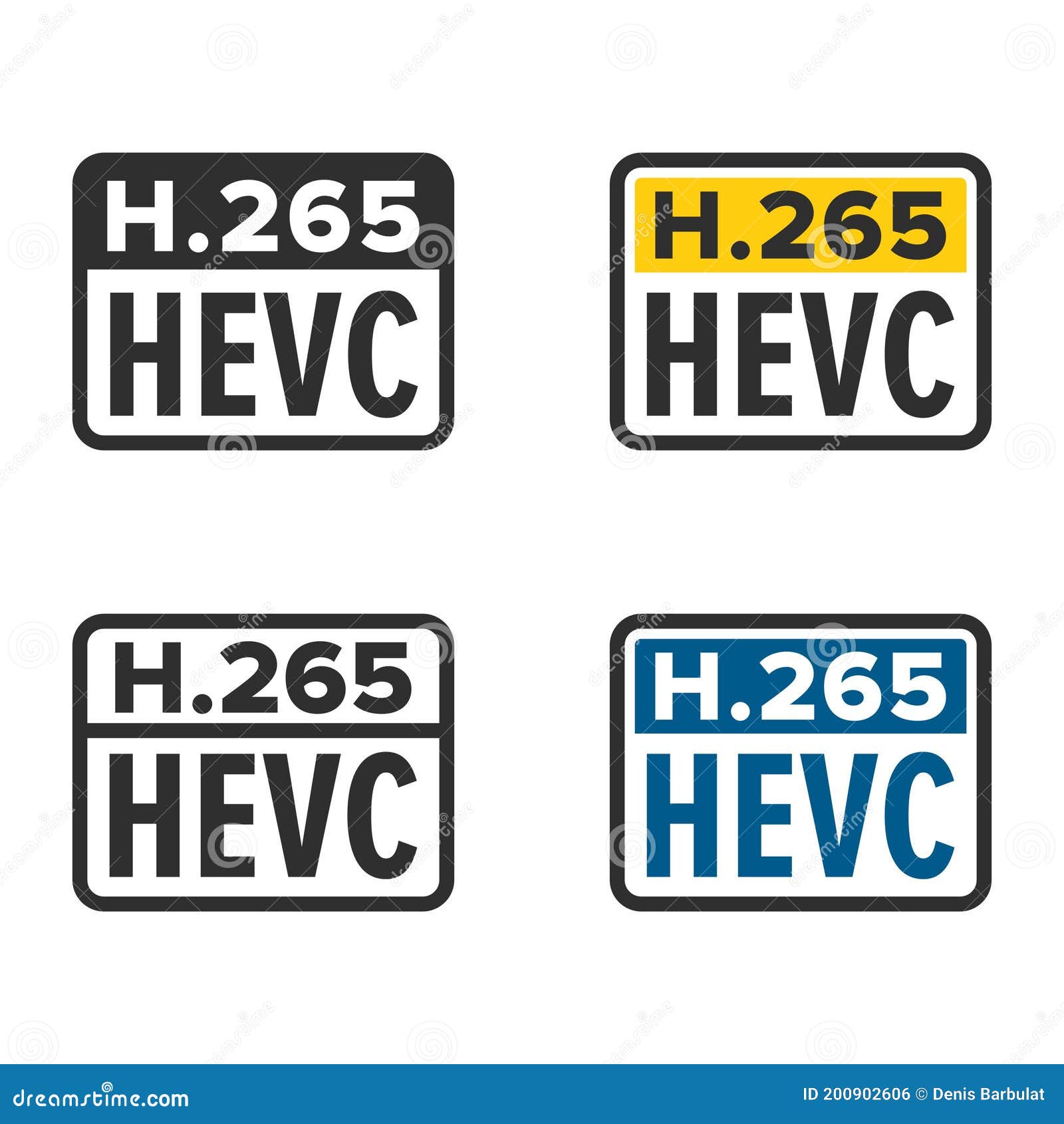 H.265 or HEVC High Efficiency Video Coding Stock Vector - Illustration ...