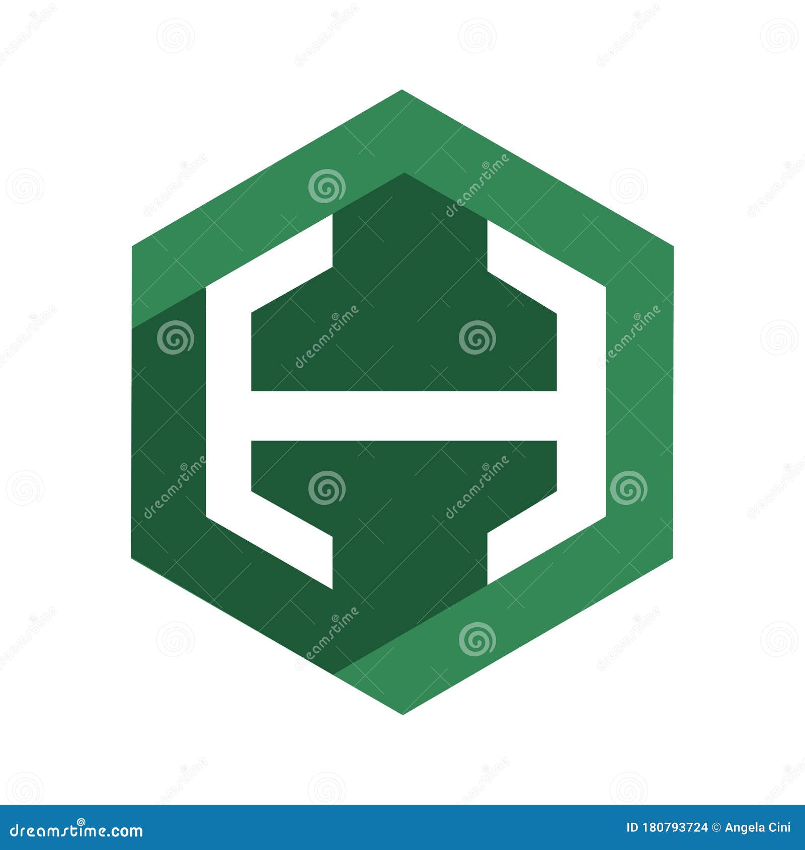H Hexa Vector Icon stock vector. Illustration of initial - 180793724