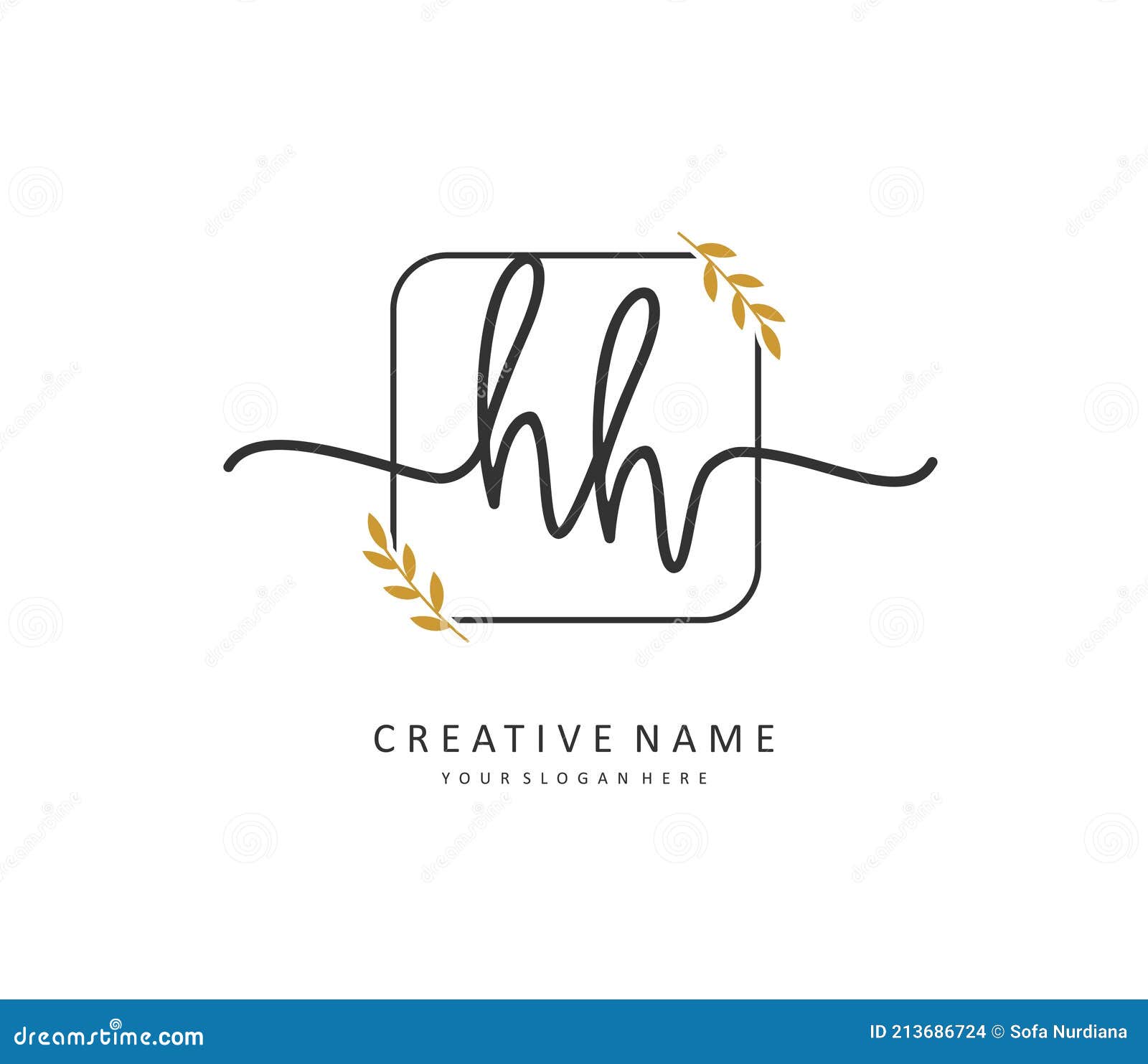 Initial Letter Handwriting and Signature Logo. a Concept Handwriting ...