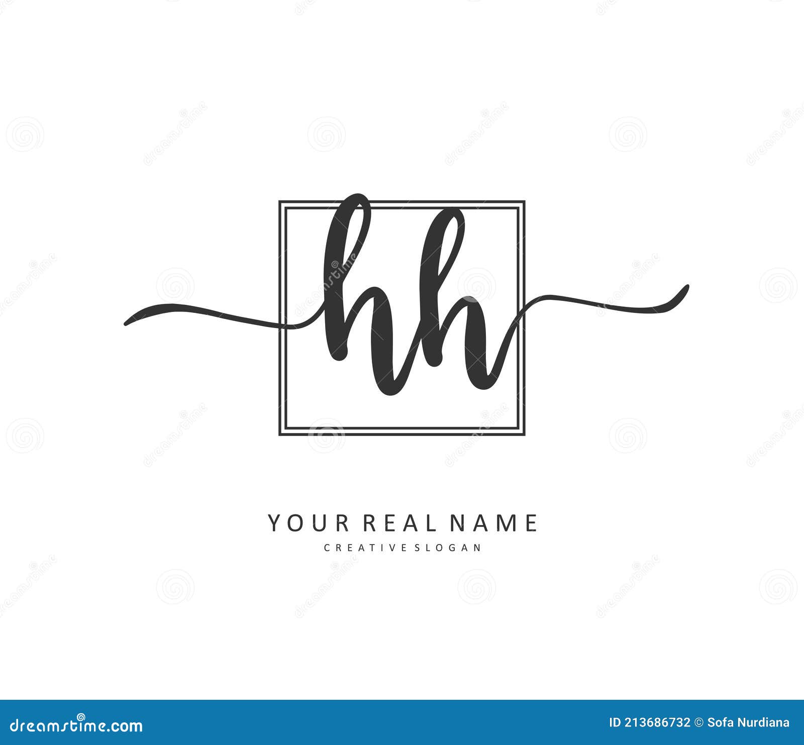 Initial Letter Handwriting and Signature Logo. a Concept Handwriting ...