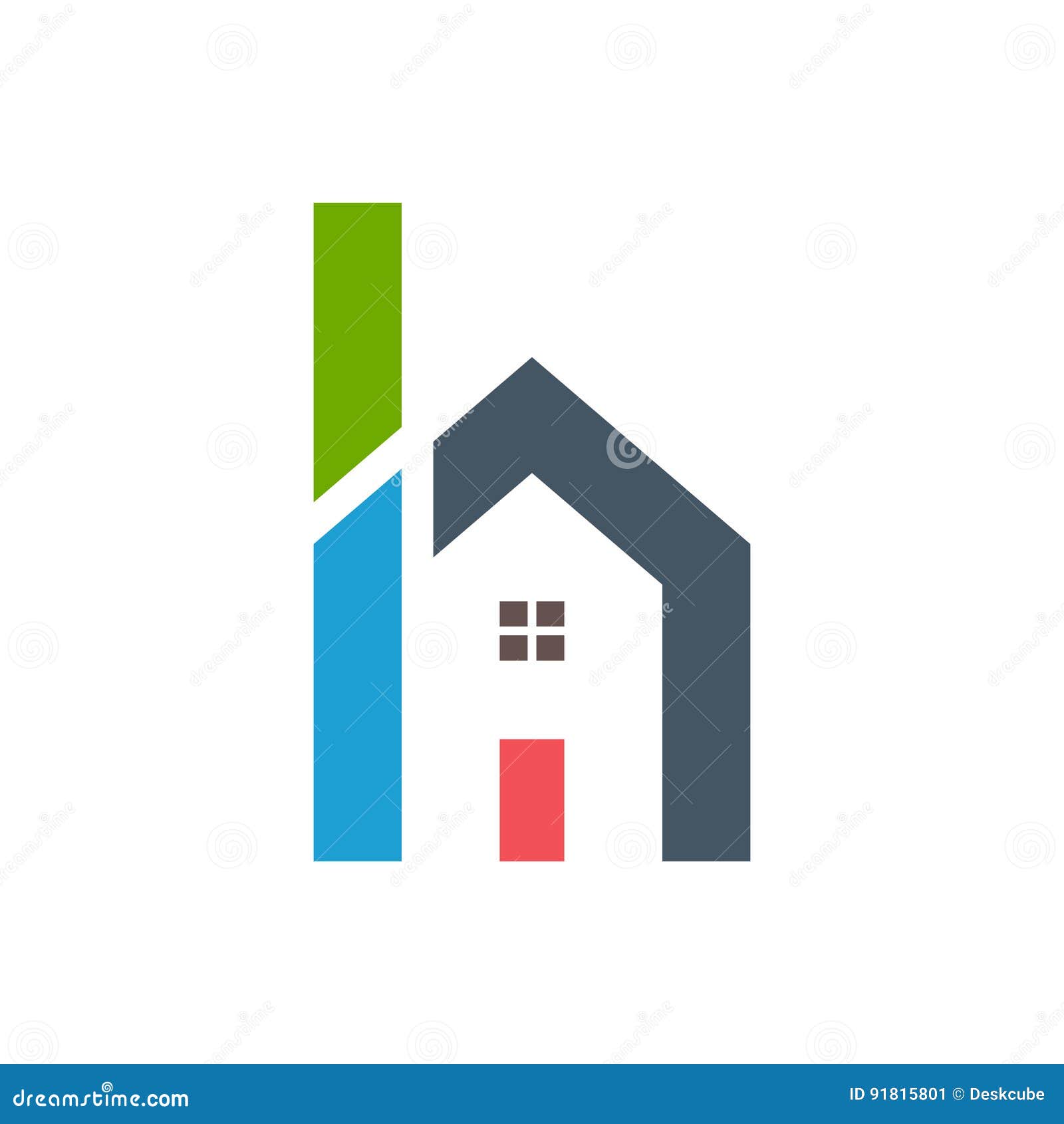 H of house Logo Design stock vector. Illustration of design - 91815801