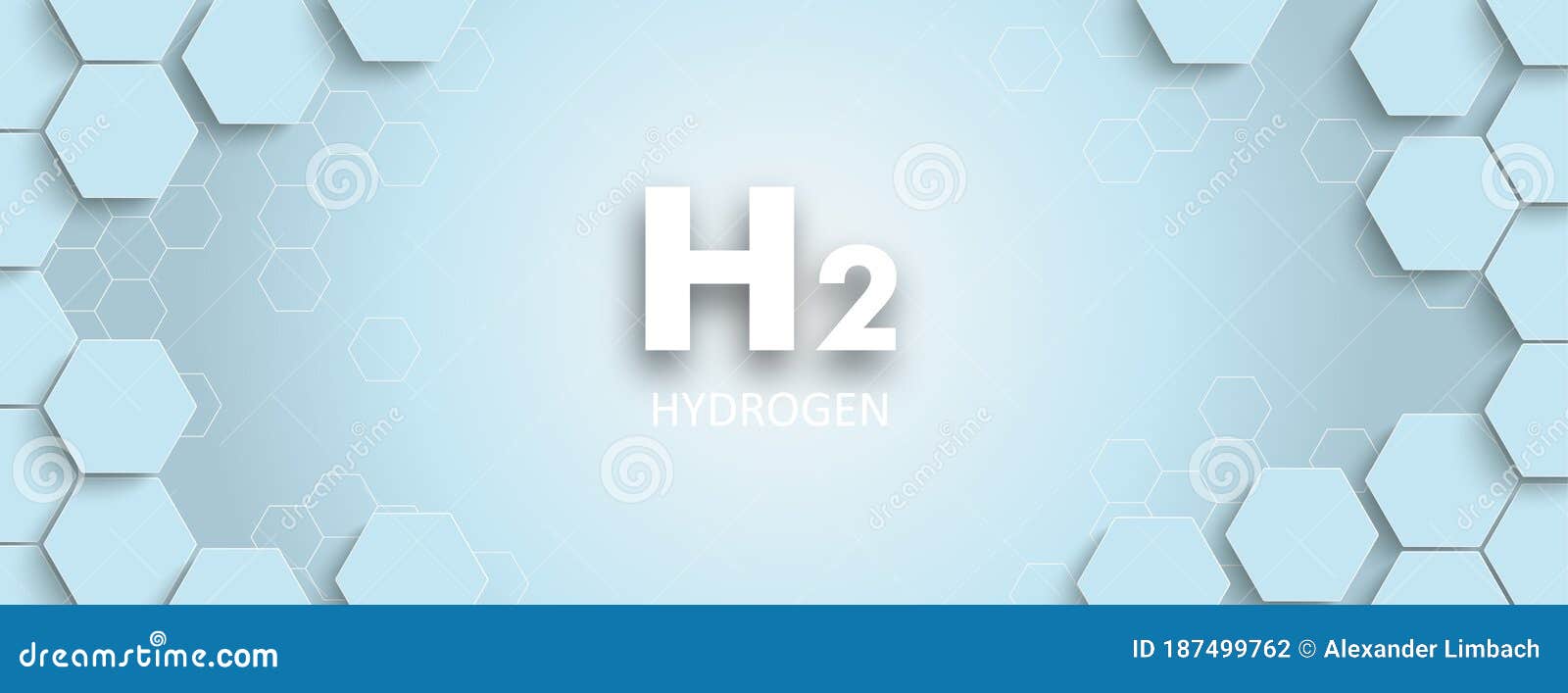 H2 Hydrogen Blue Hexagon Structure Cover Vector Illustration ...