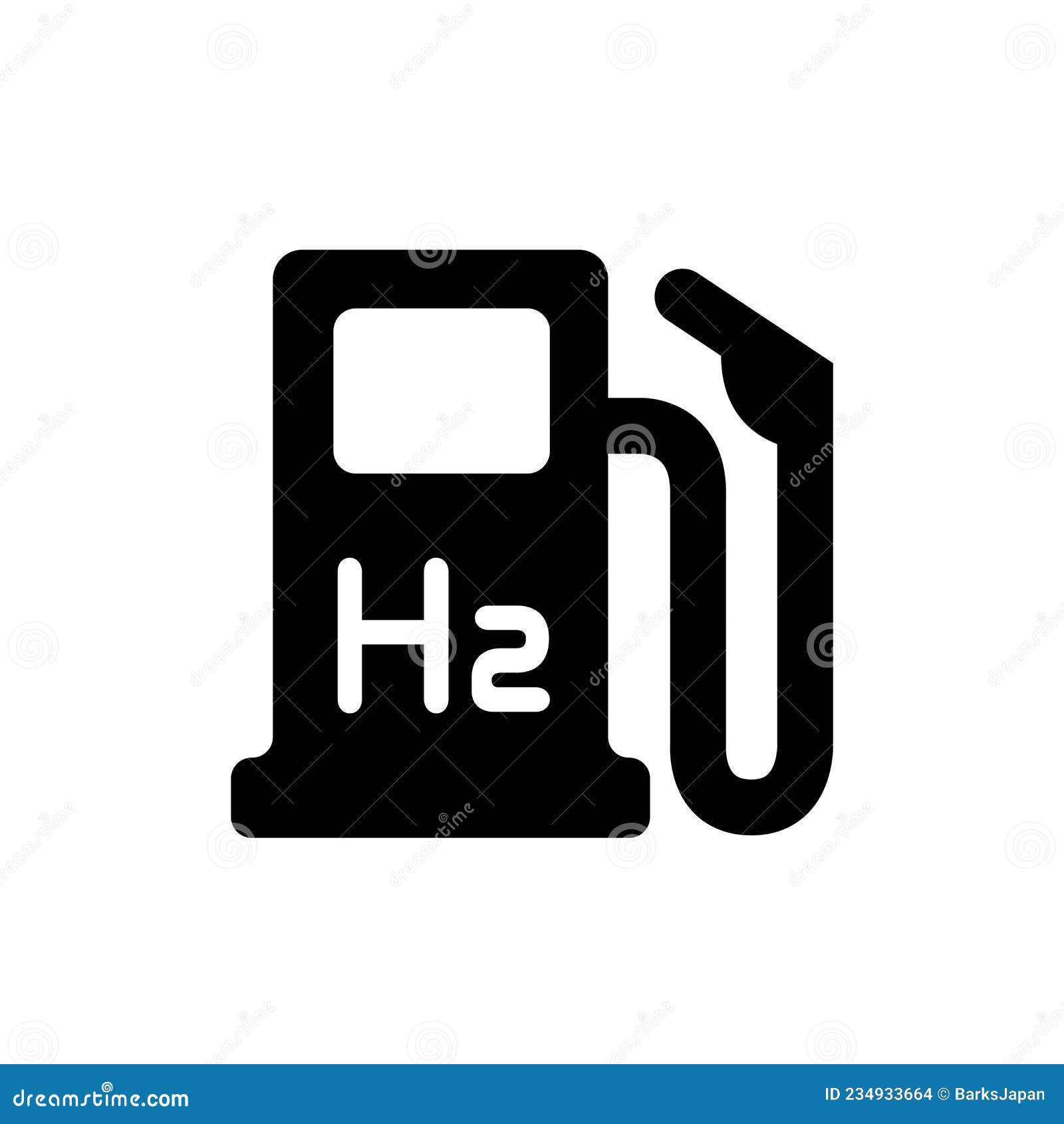 H2 Hydrogen Fuel Station Vector Icon Illustration Stock Vector ...