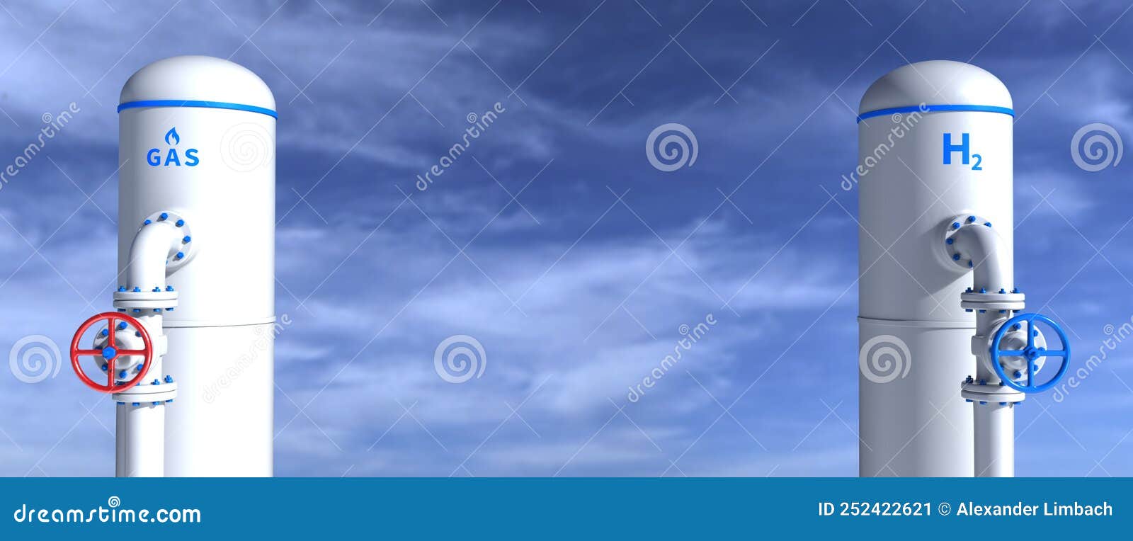 H2 Hydrogen and Gas Tanks stock illustration. Illustration of ...