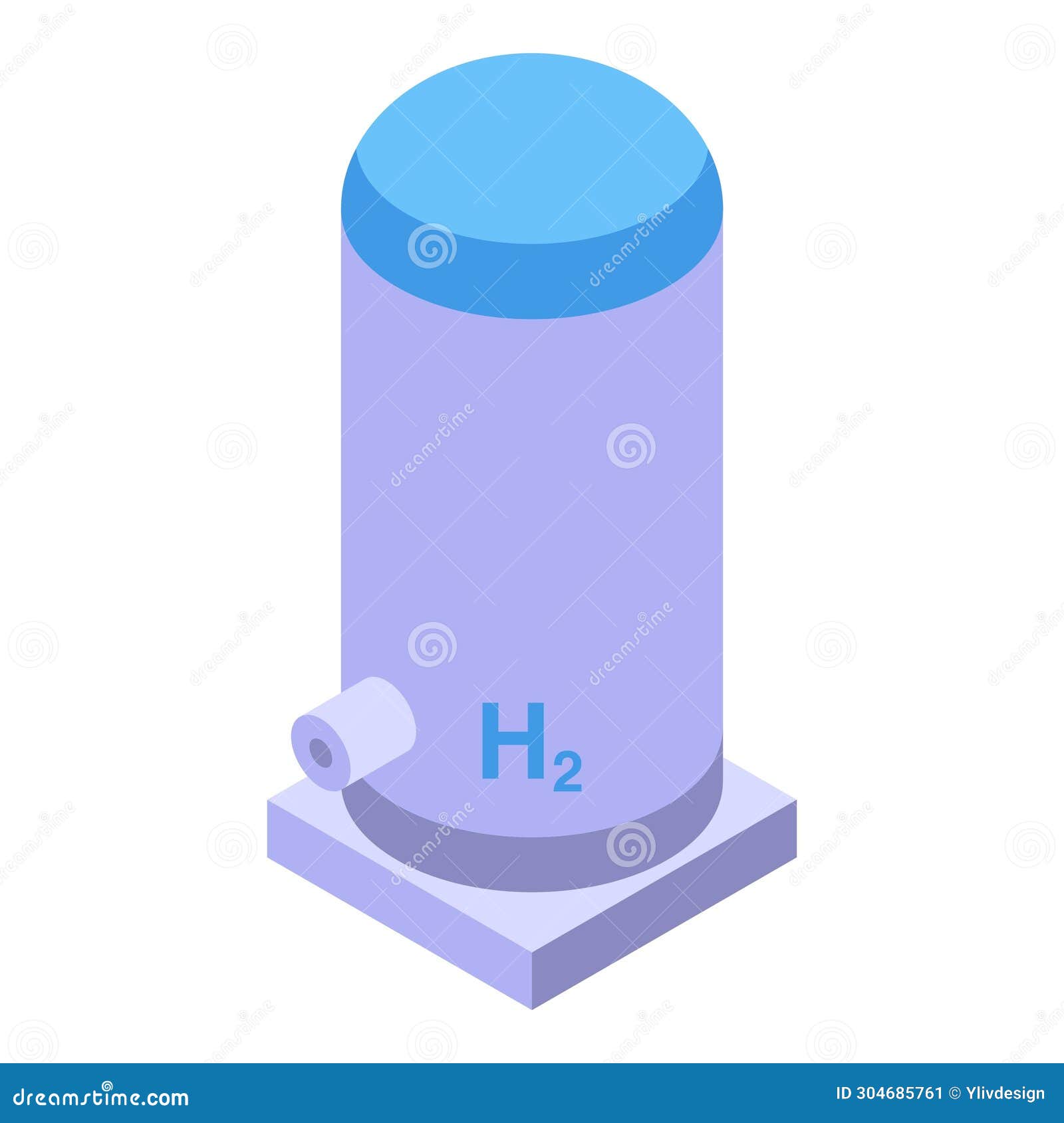 H2 Hydrogen Icon Isometric Vector. Station Factory Stock Illustration ...