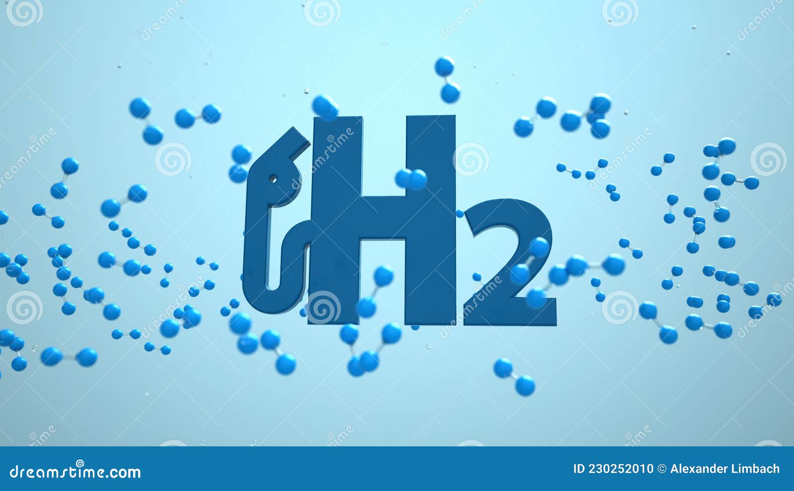 H2 Hydrogen Molecule Gas Pump Stock Illustration | CartoonDealer.com ...