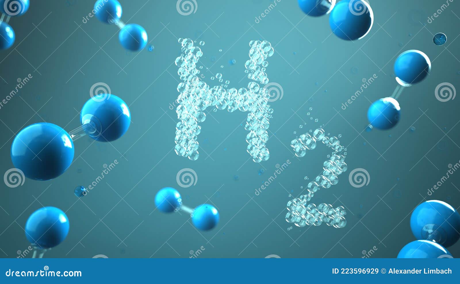 H2 Hydrogen Molecule stock illustration. Illustration of clean - 223596929